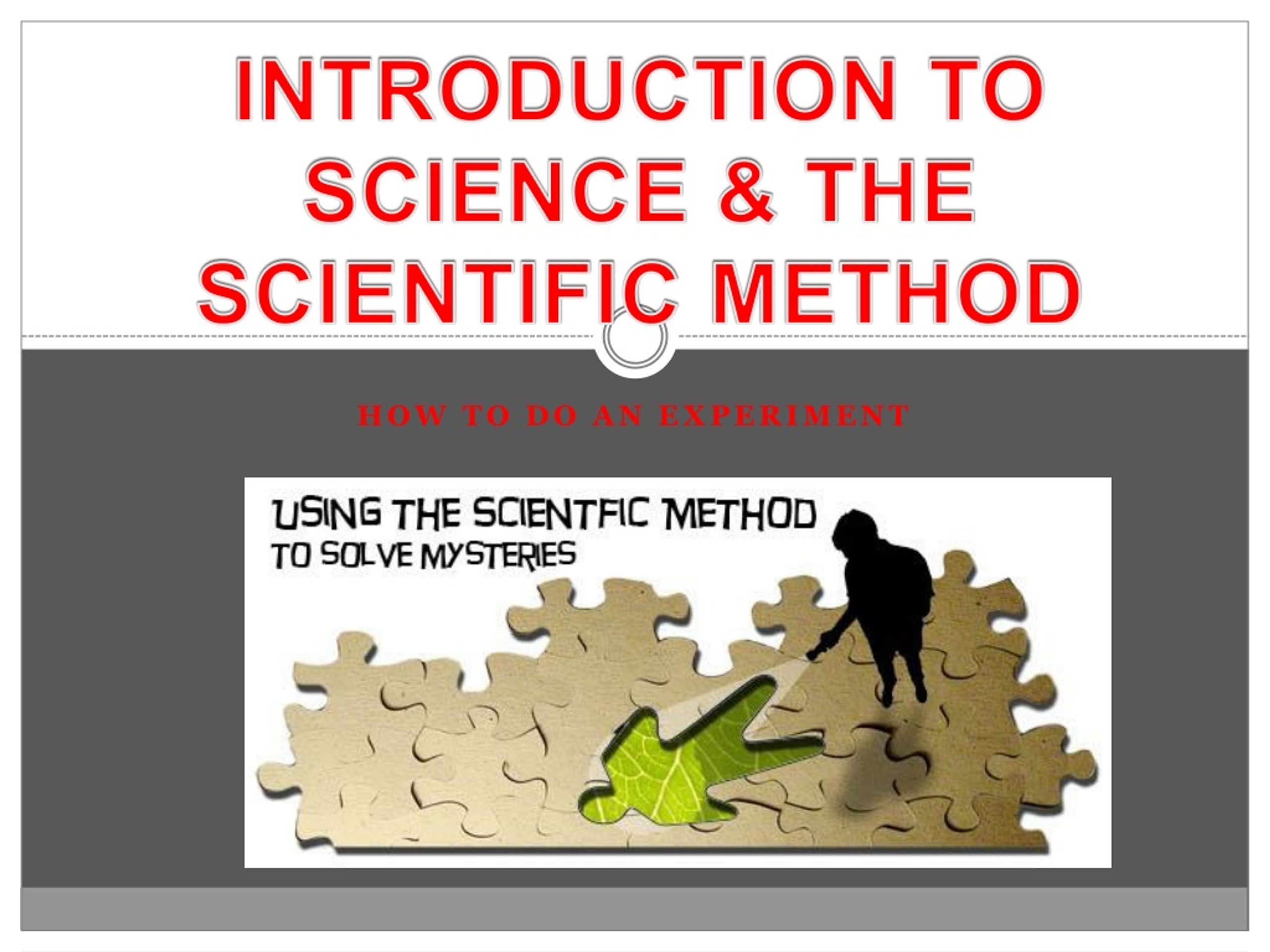 PPT - Introduction to the Scientific Method: How to Conduct an ...