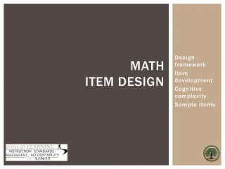 PPT - Using the PADI Framework to Design an Item PowerPoint ...