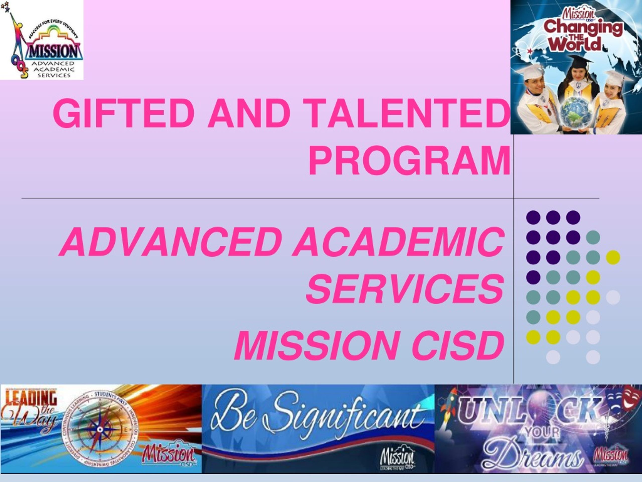 PPT - Gifted and Talented Program: Identification, Services, and ...