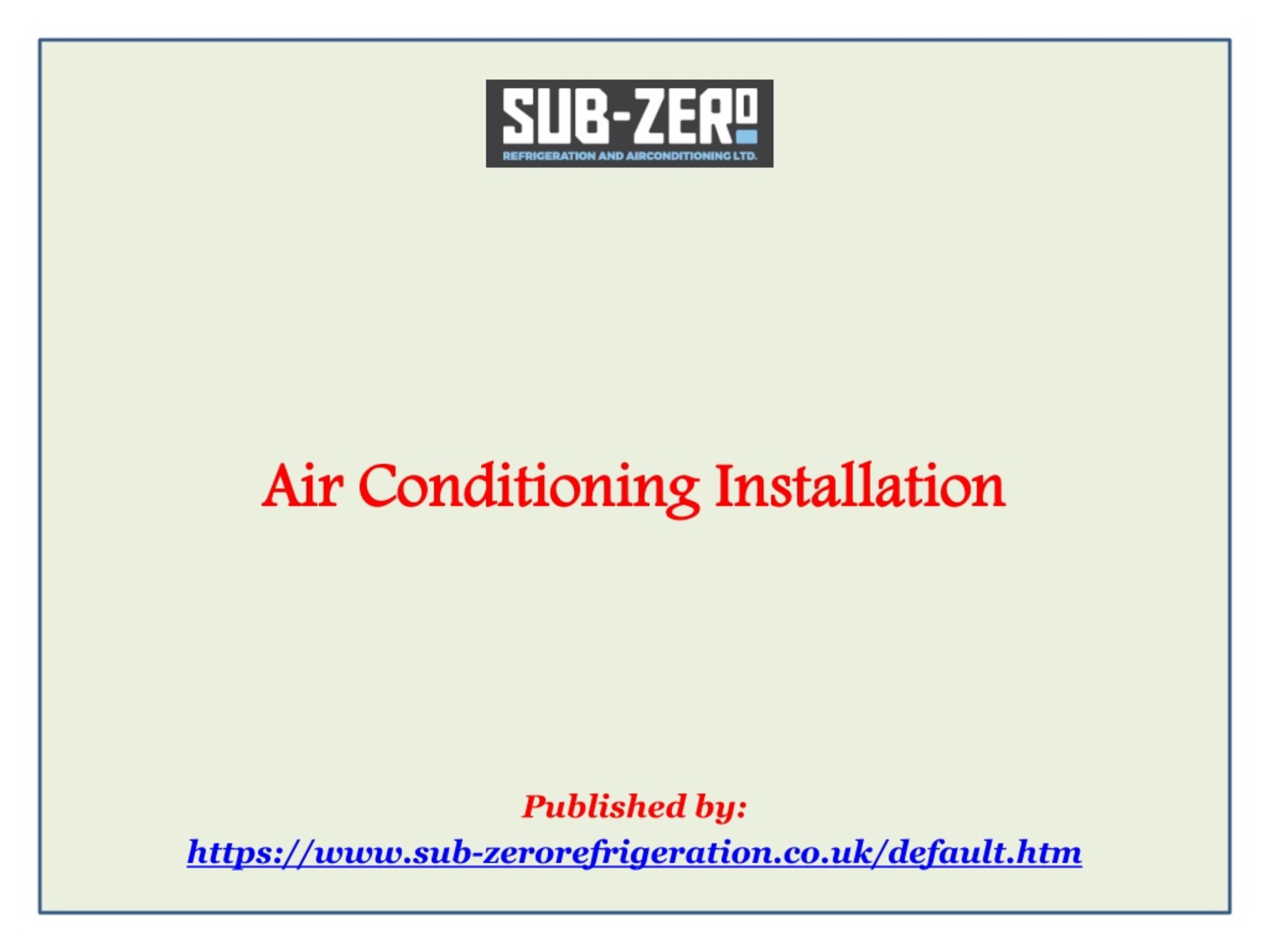 PPT - Air Conditioning Installation PowerPoint Presentation, free ...