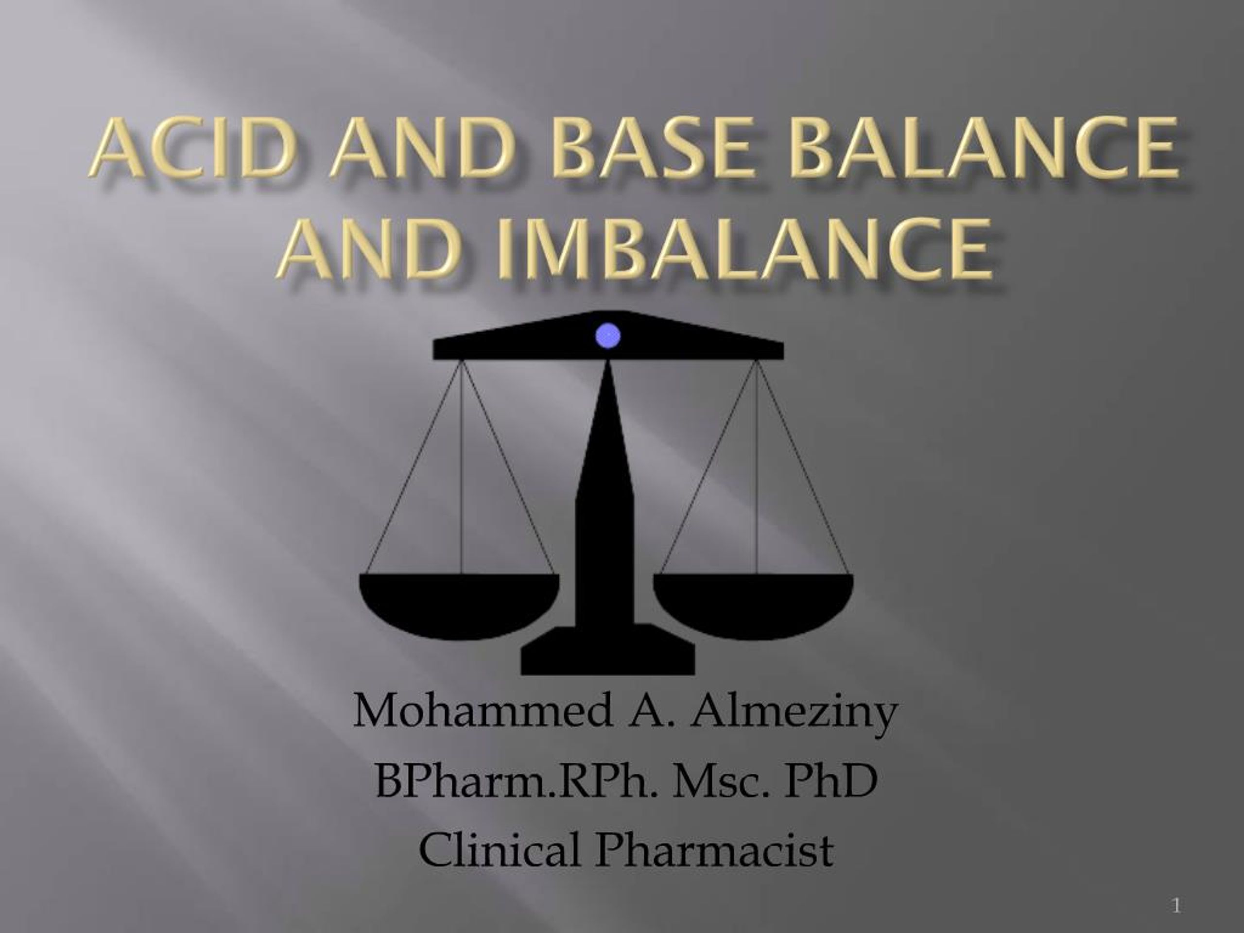 PPT - Acid and Base Balance and Imbalance PowerPoint Presentation, free ...