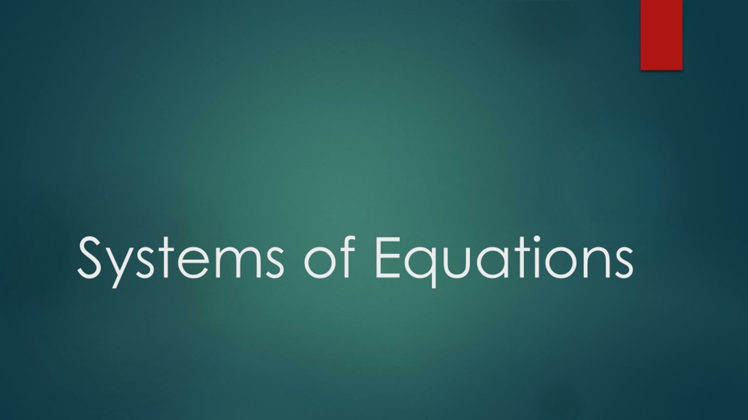 PPT - Methods to Solve Systems of Linear Equations PowerPoint ...