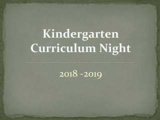 PPT - Kindergarten Curriculum Night PowerPoint Presentation, free ...
