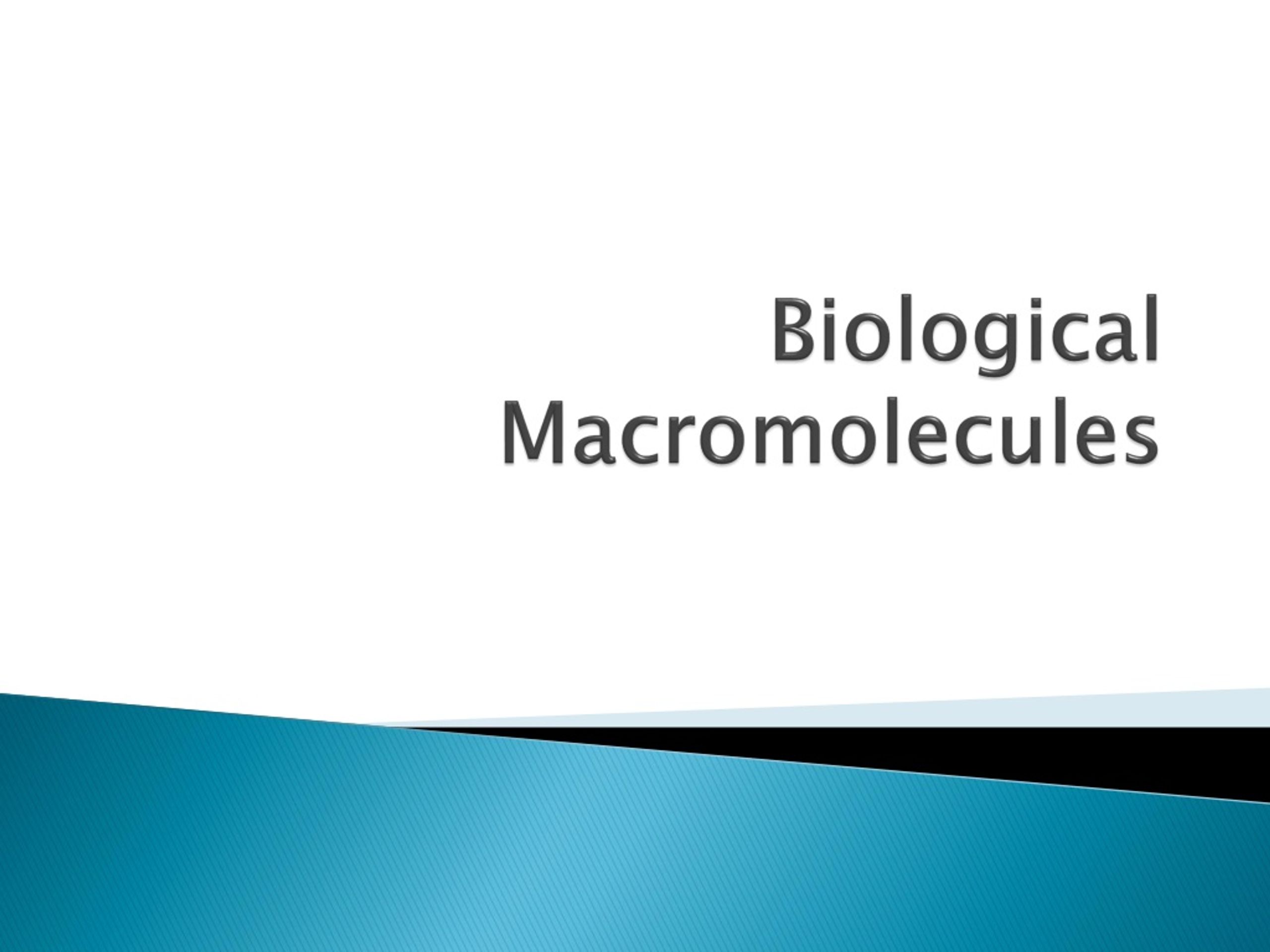 PPT - Biological Macromolecules: Key Structures and Functions ...