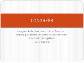 PPT - Congress PowerPoint Presentation, free download - ID:2401890