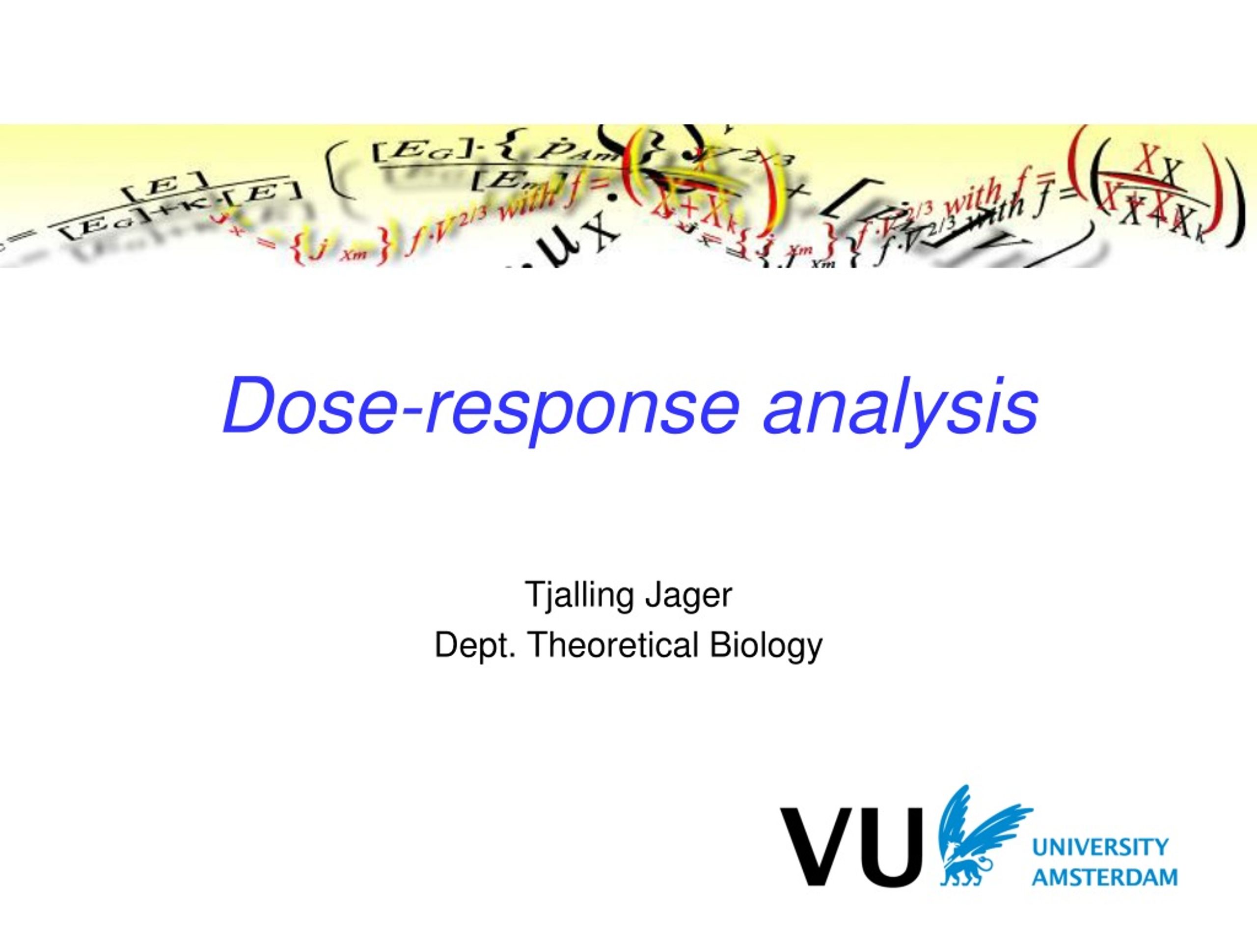 PPT - Dose-Response Analysis for Chemical Toxicity Testing PowerPoint ...