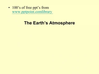PPT - Origin of the Earth's Atmosphere PowerPoint Presentation, free ...
