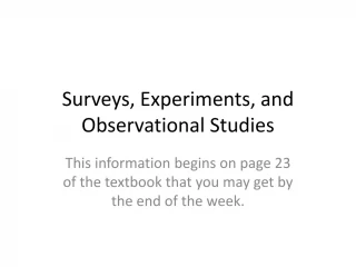 PPT - Experiments vs. Observational Studies PowerPoint Presentation ...