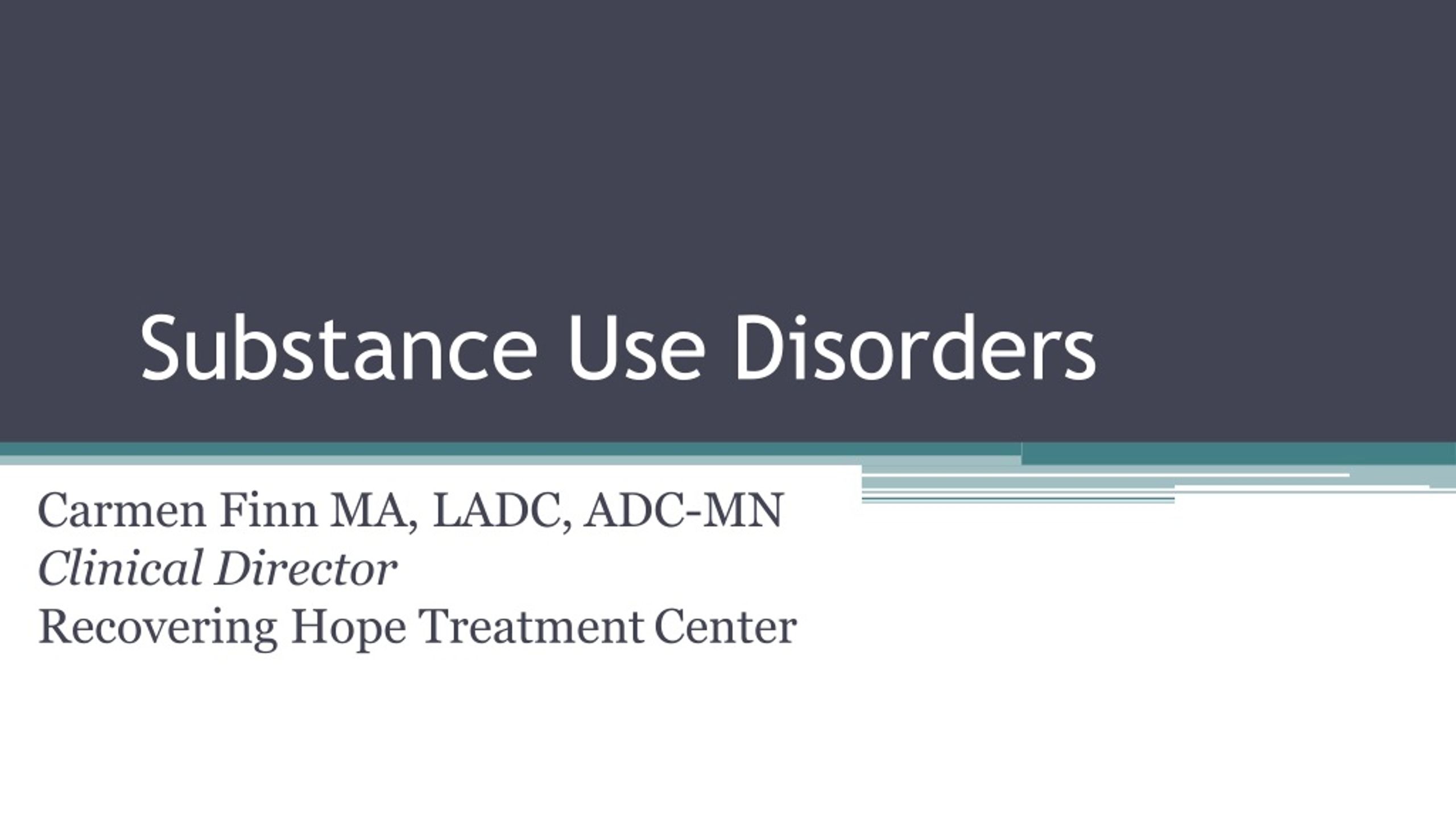 PPT - Substance Use Disorders PowerPoint Presentation, free download ...