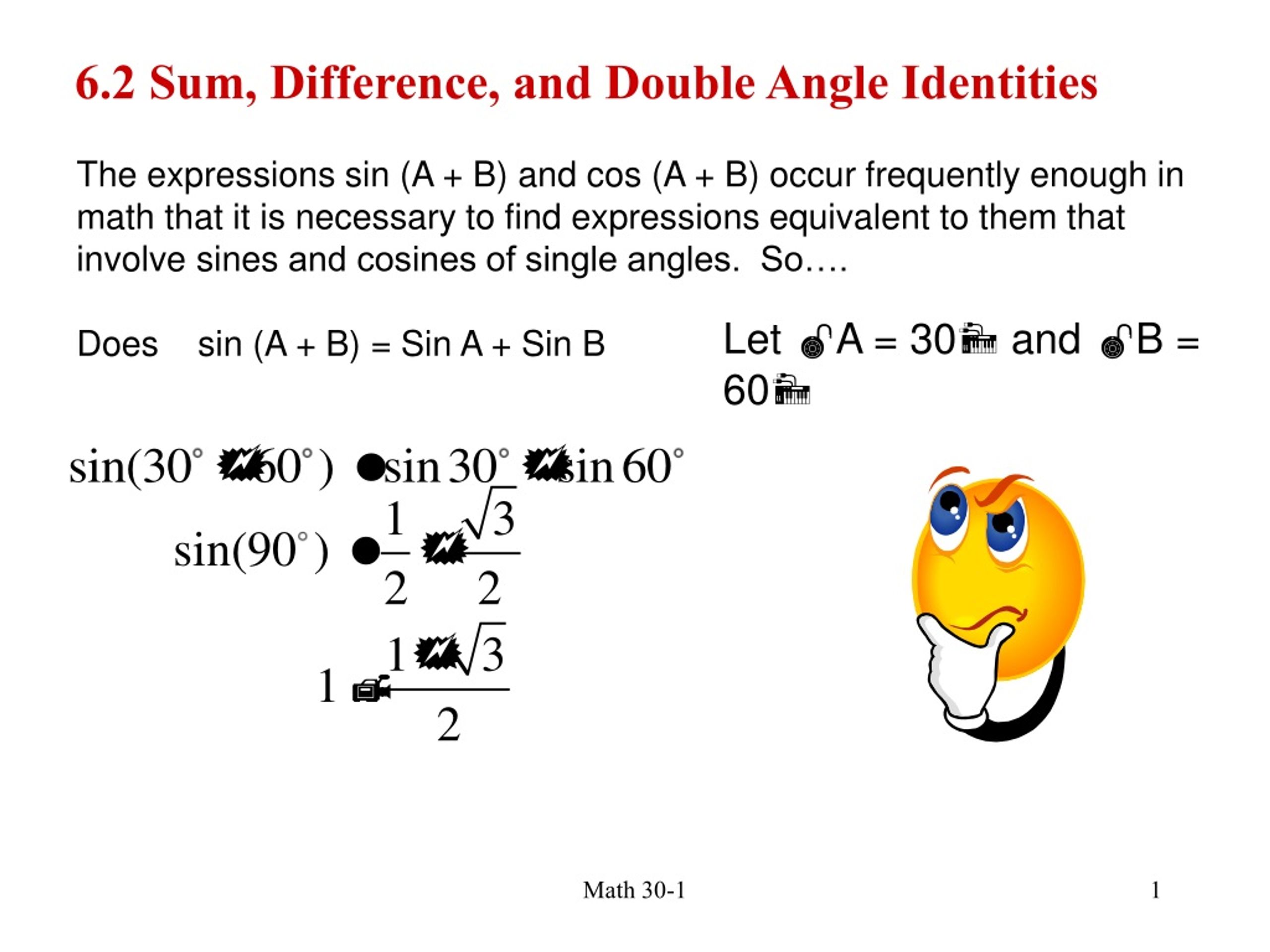 PPT - Mastering Sum, Difference, and Double Angle Identities PowerPoint ...