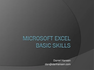 PPT - Basic Statistics with Microsoft Excel PowerPoint Presentation ...