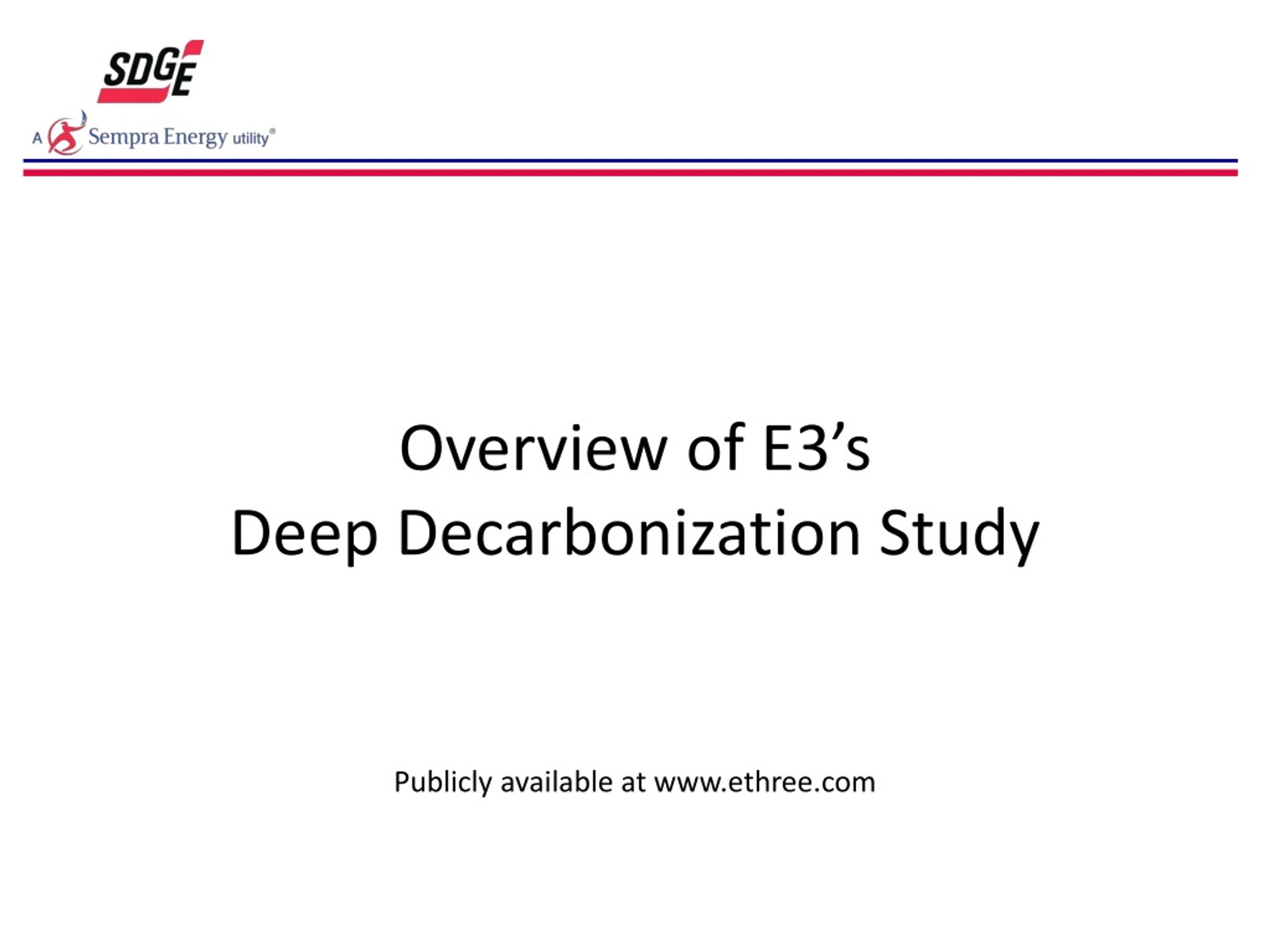 PPT - Pathways to Deep Decarbonization: Strategies and Challenges for a ...