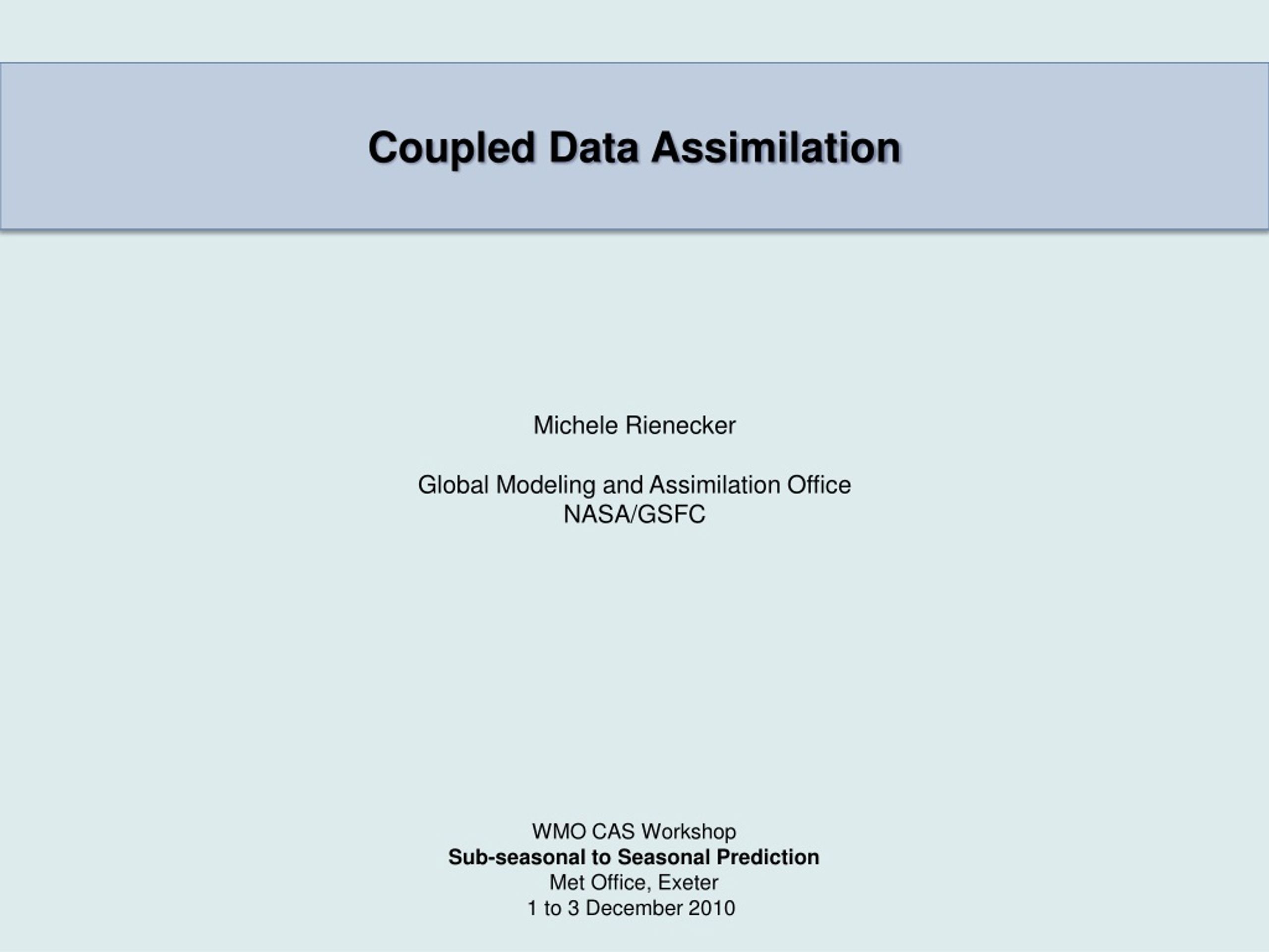 PPT - Coupled Data Assimilation PowerPoint Presentation, free download ...
