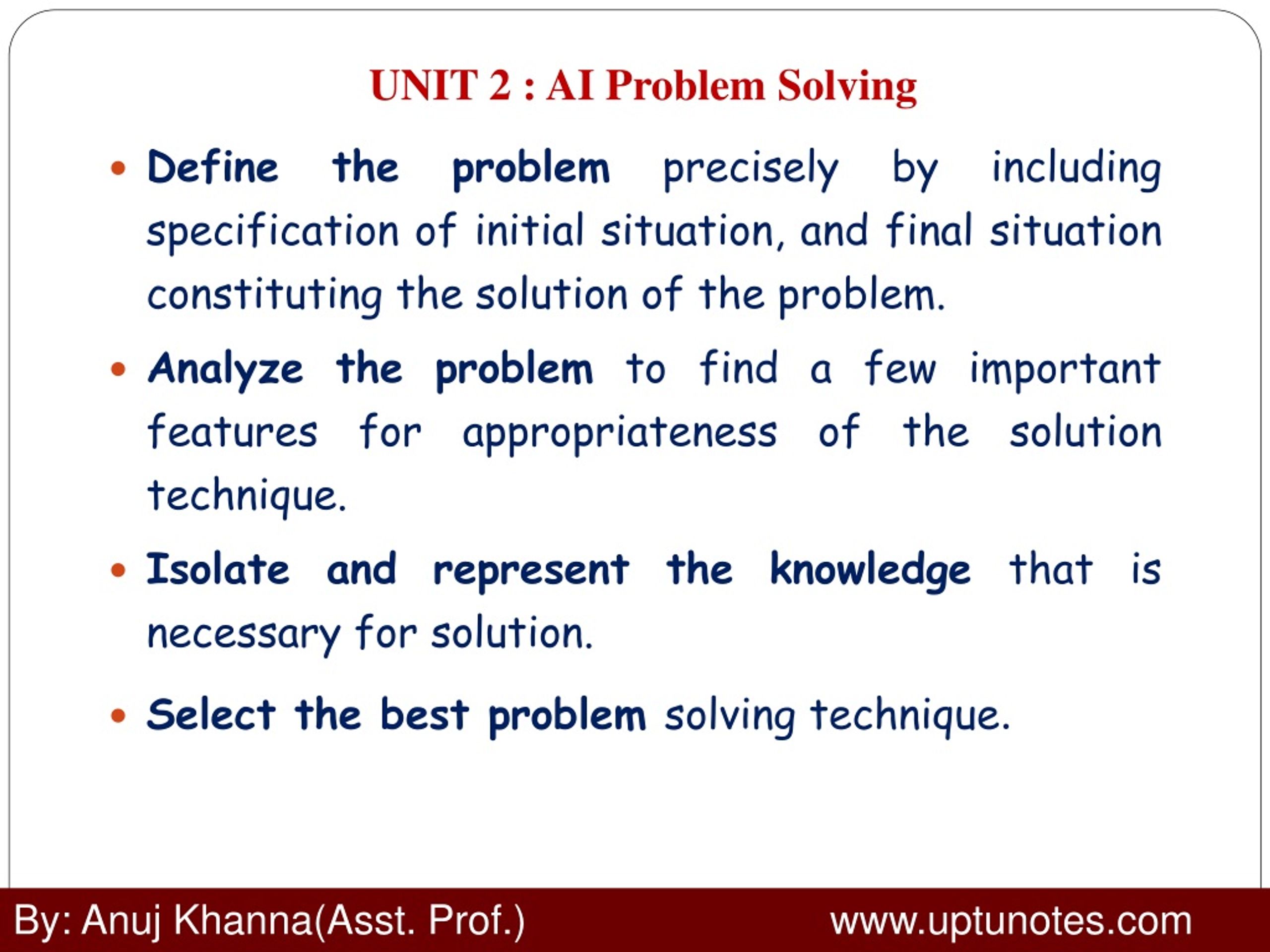 PPT - Effective Problem Solving Strategies in AI PowerPoint ...