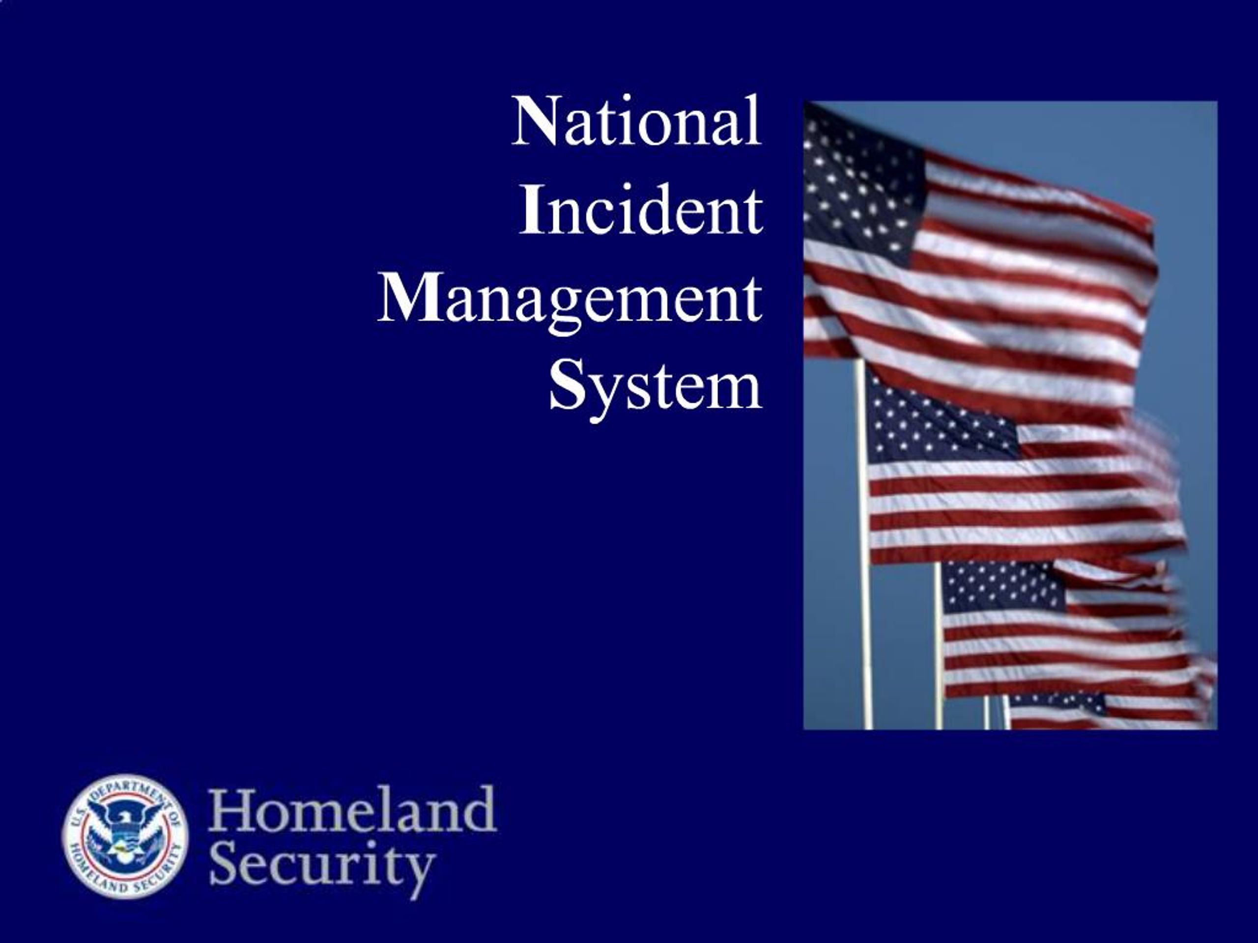 PPT - National Incident Management System PowerPoint Presentation, free ...
