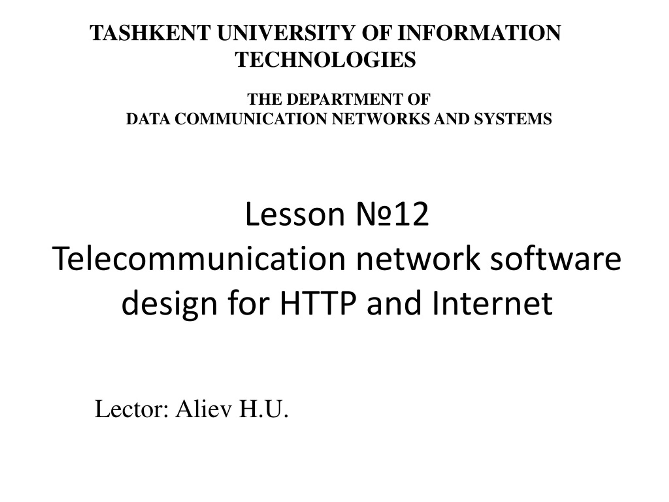 PPT - HTTP Protocol & Designing Telecommunication Networks PowerPoint ...