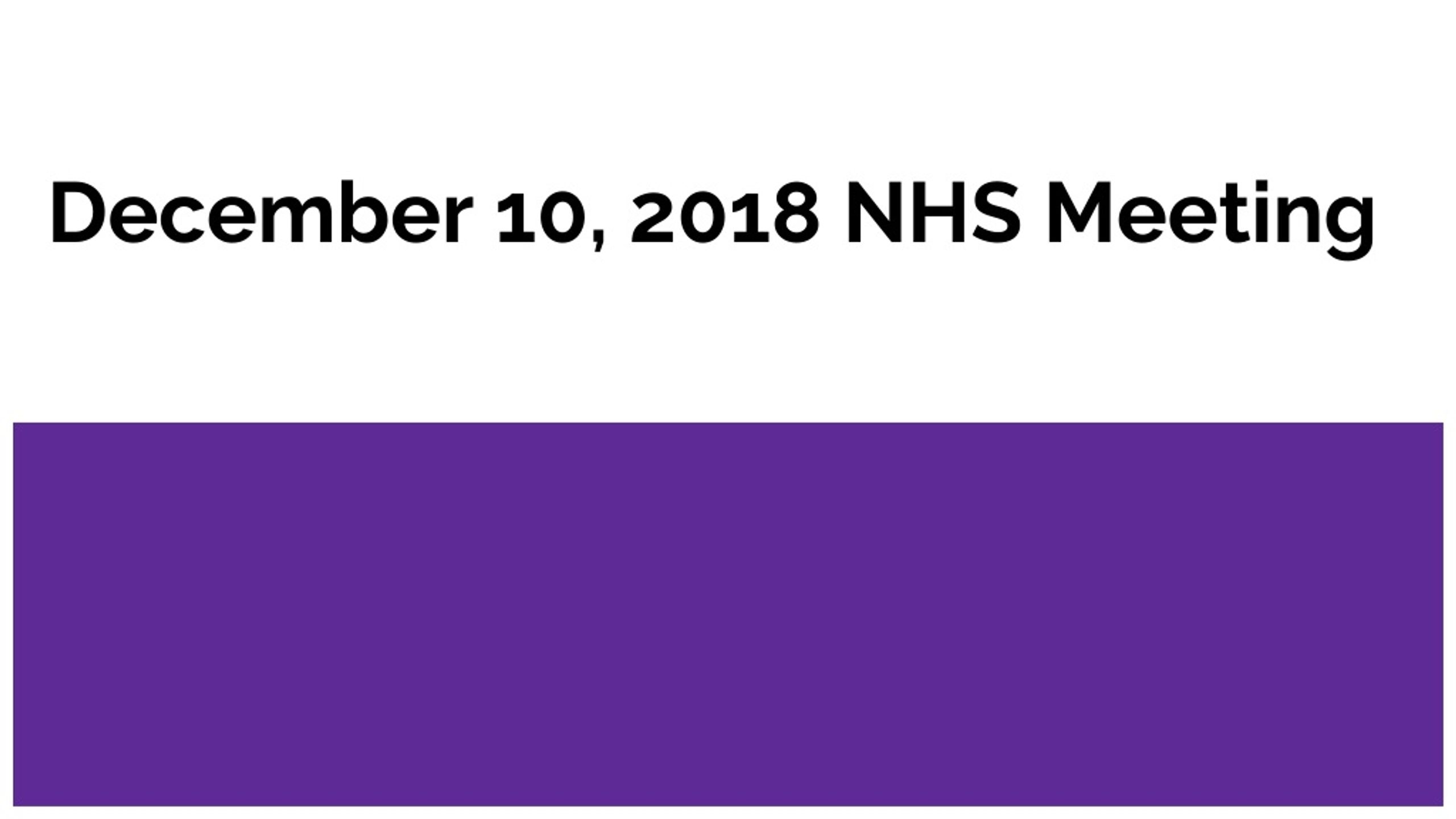 PPT - Welcome New NHS Members! Meeting PowerPoint Presentation, free ...