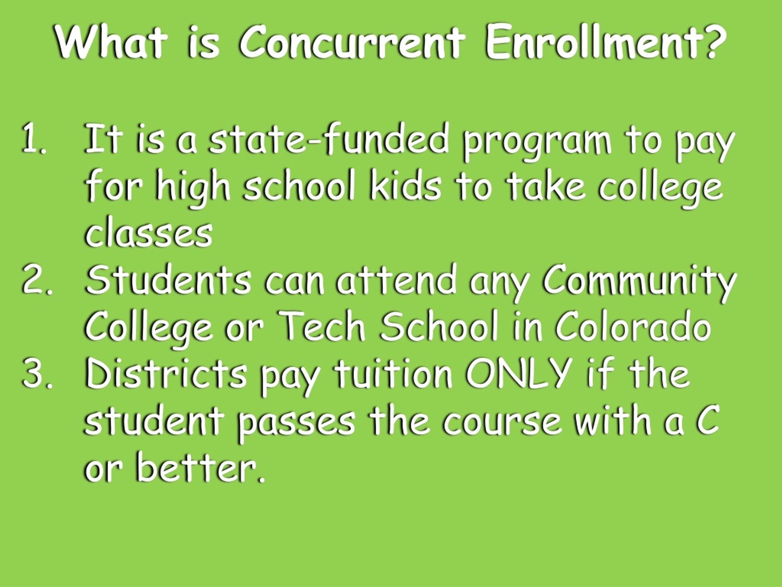 PPT - Concurrent Enrollment Guide: How High School Students Can Enroll in College Classes ...