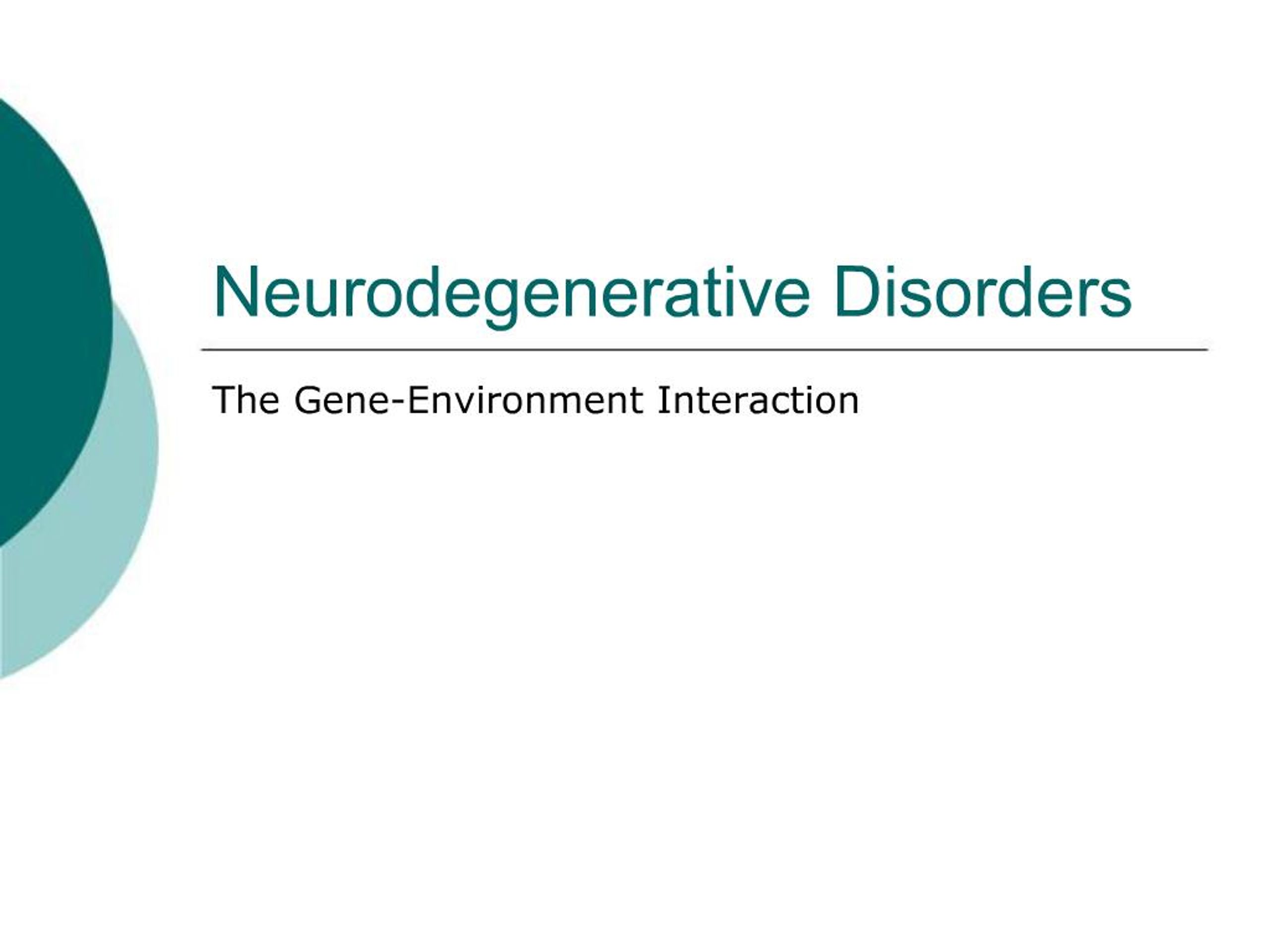 PPT - Neurodegenerative Disorders PowerPoint Presentation, free ...