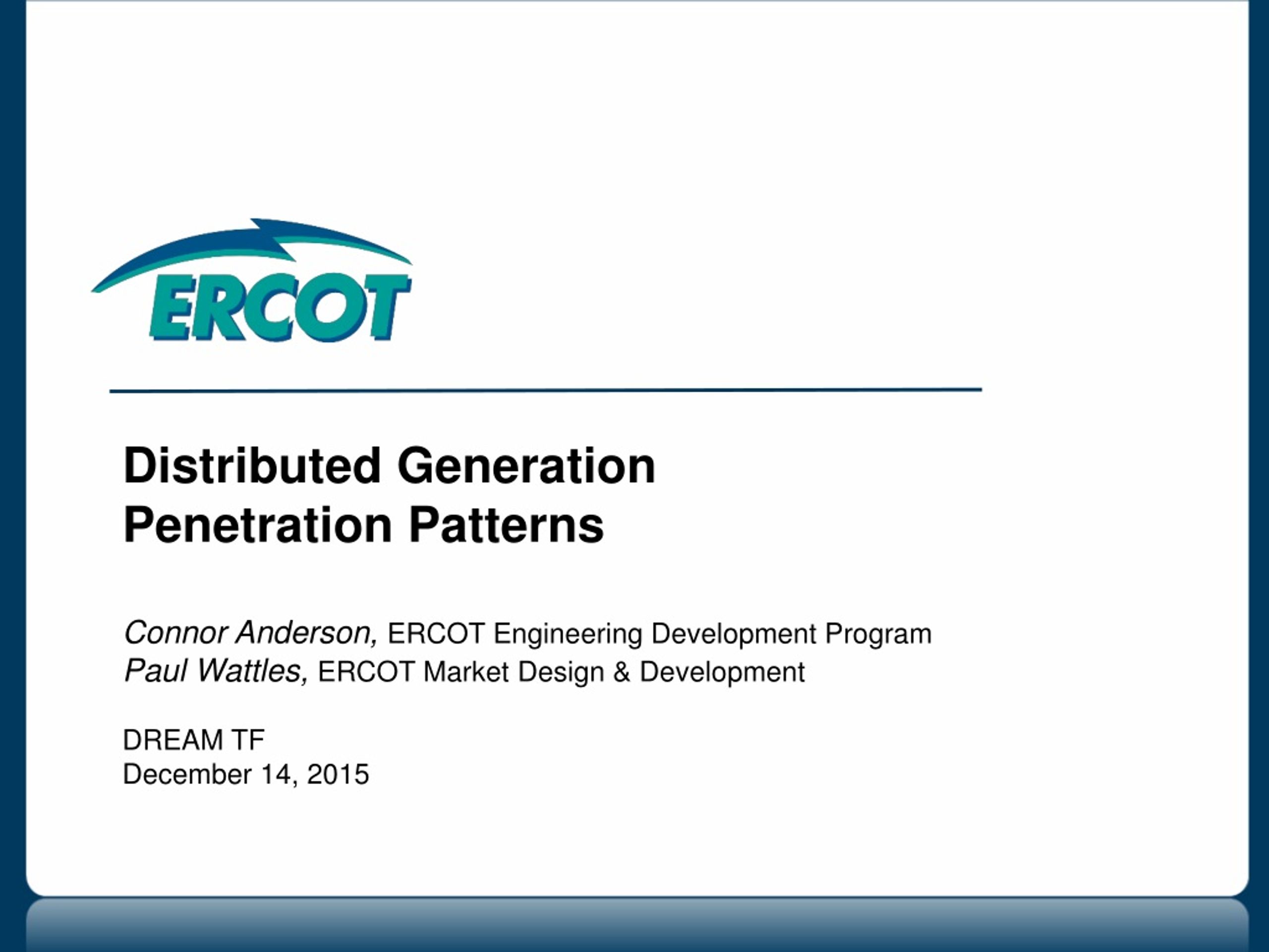 PPT - Distributed Generation Penetration Patterns PowerPoint ...