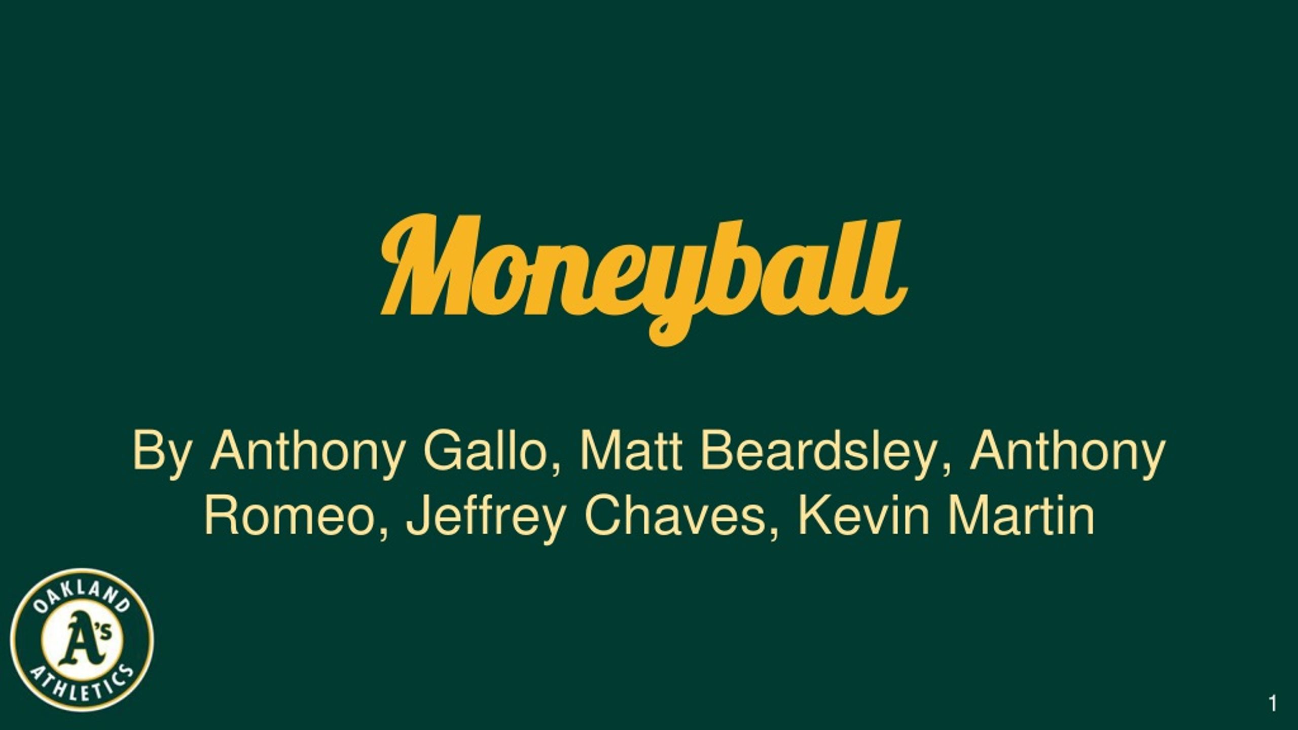 PPT - Moneyball PowerPoint Presentation, free download - ID:8982263