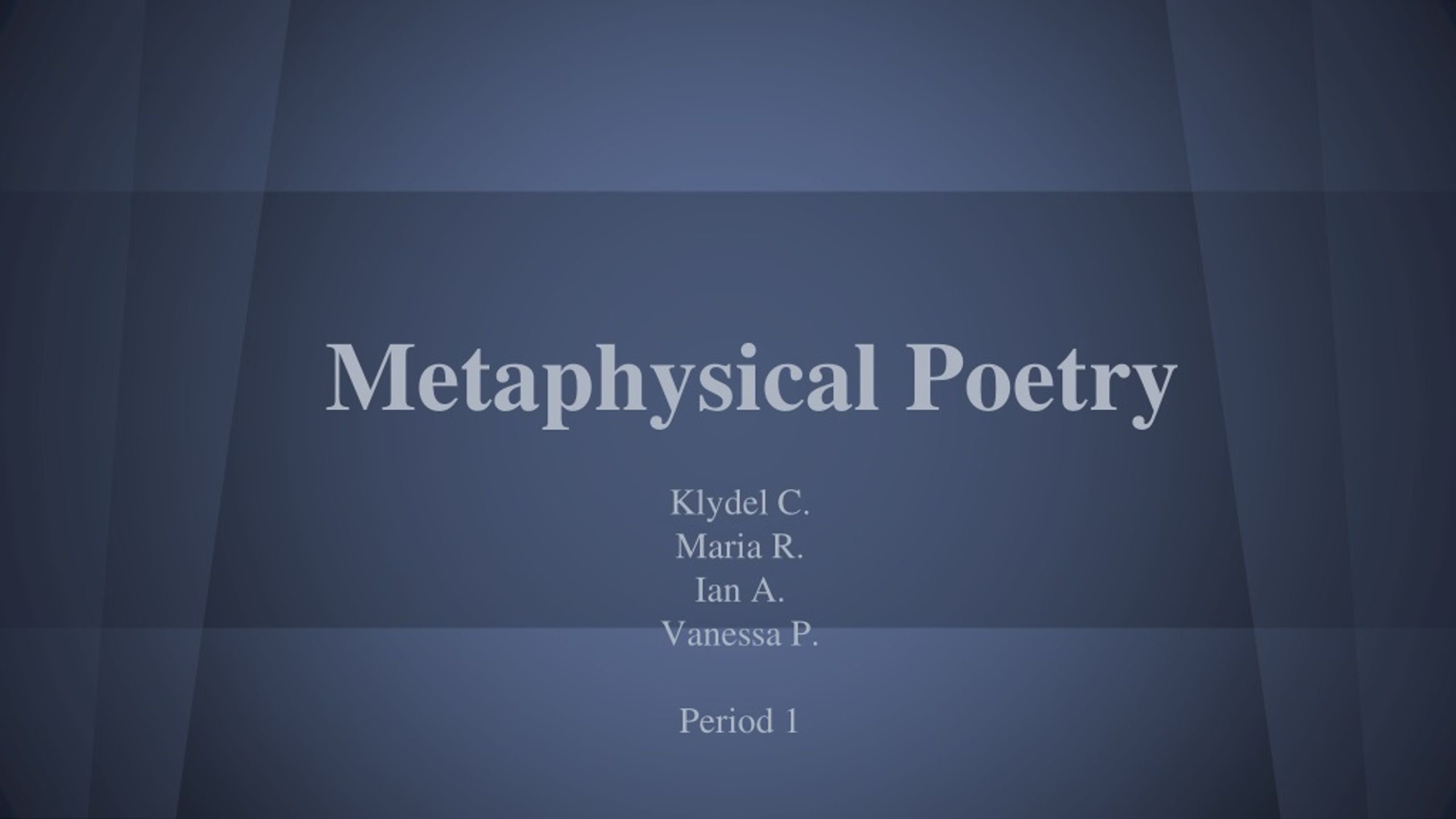 PPT - Metaphysical Poetry: A Seventeenth-Century Movement PowerPoint ...