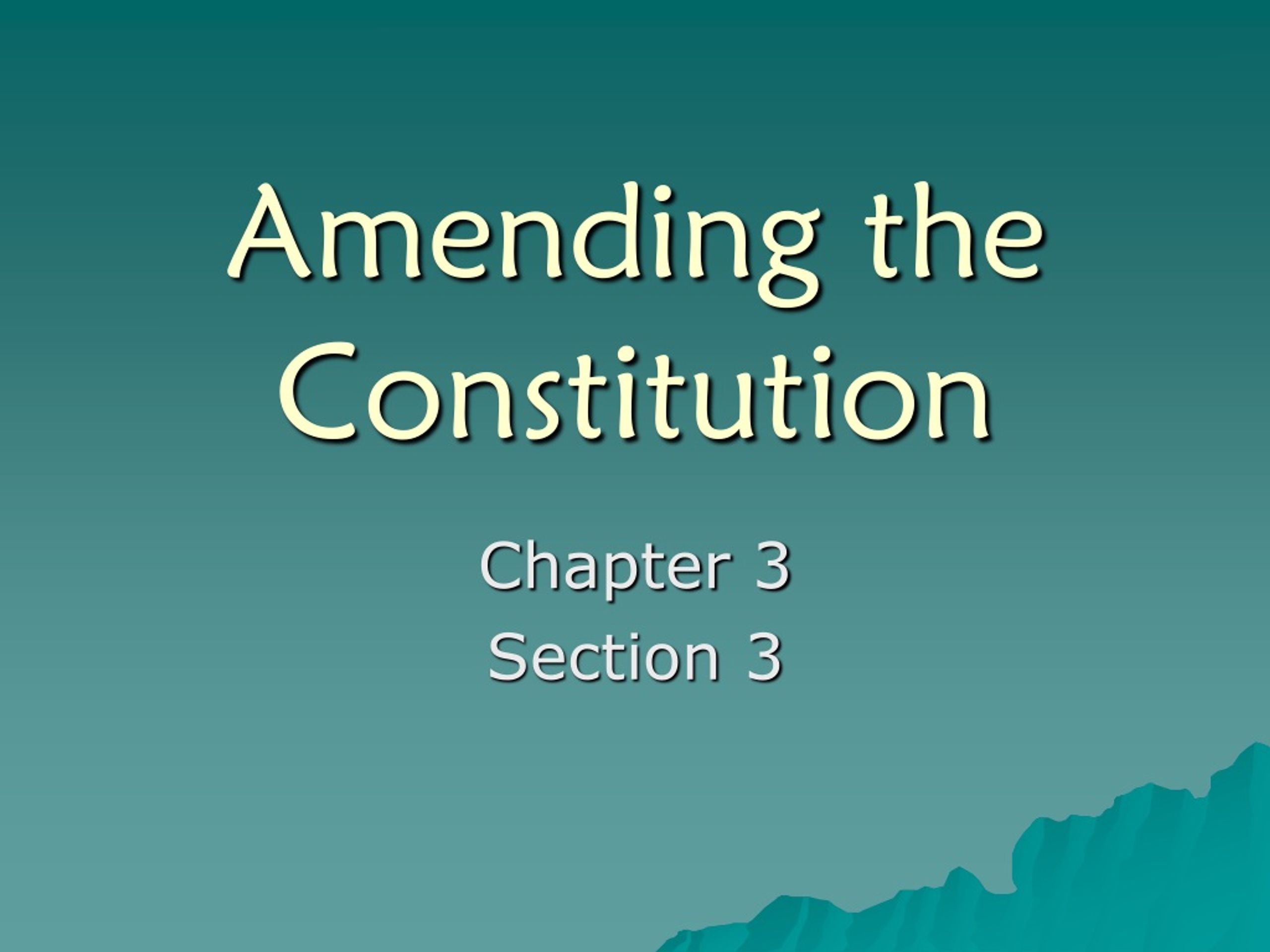 PPT - Amending the Constitution PowerPoint Presentation, free download ...