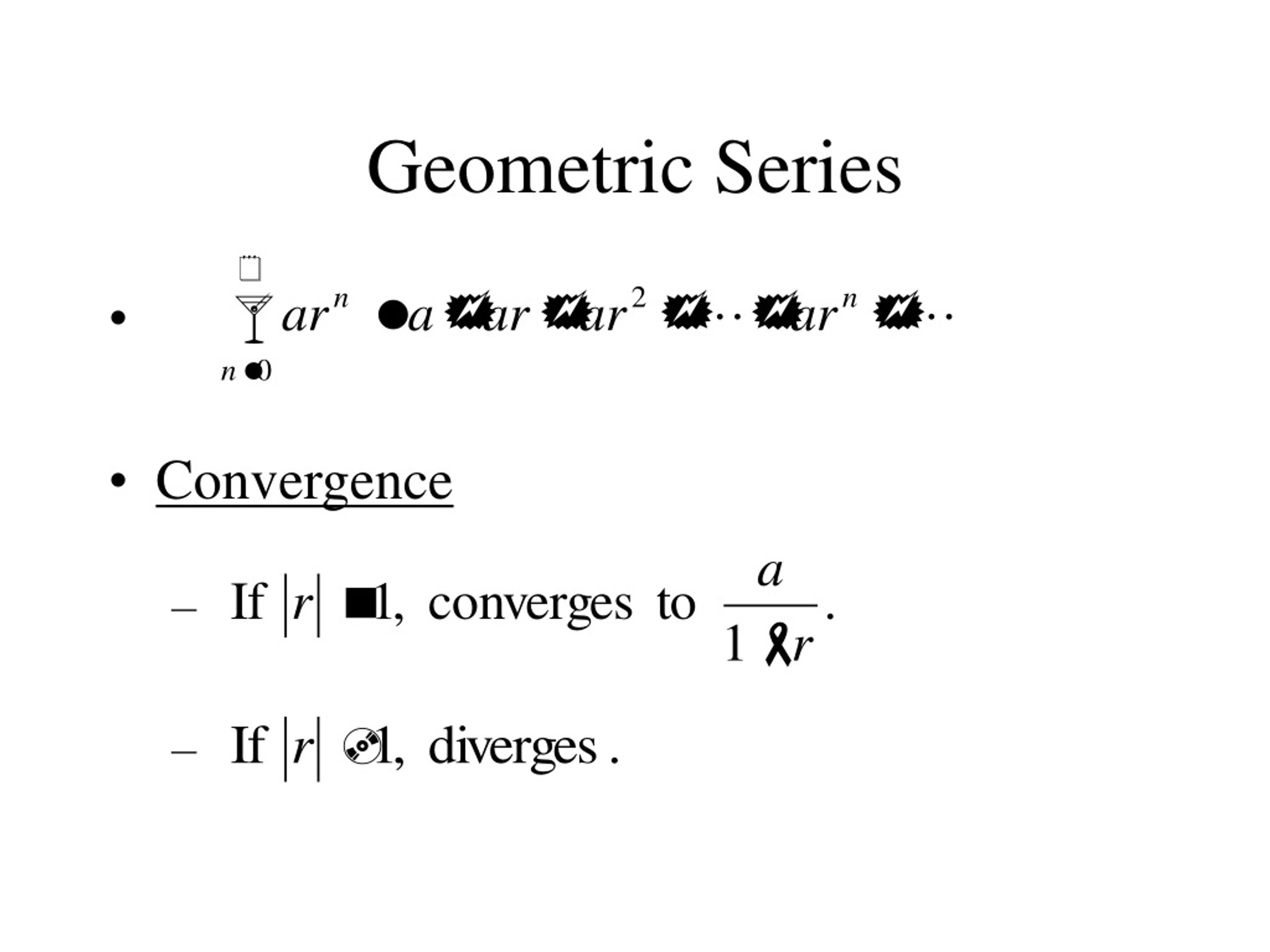 PPT - Convergence in Algebraic Geometric Series PowerPoint Presentation ...