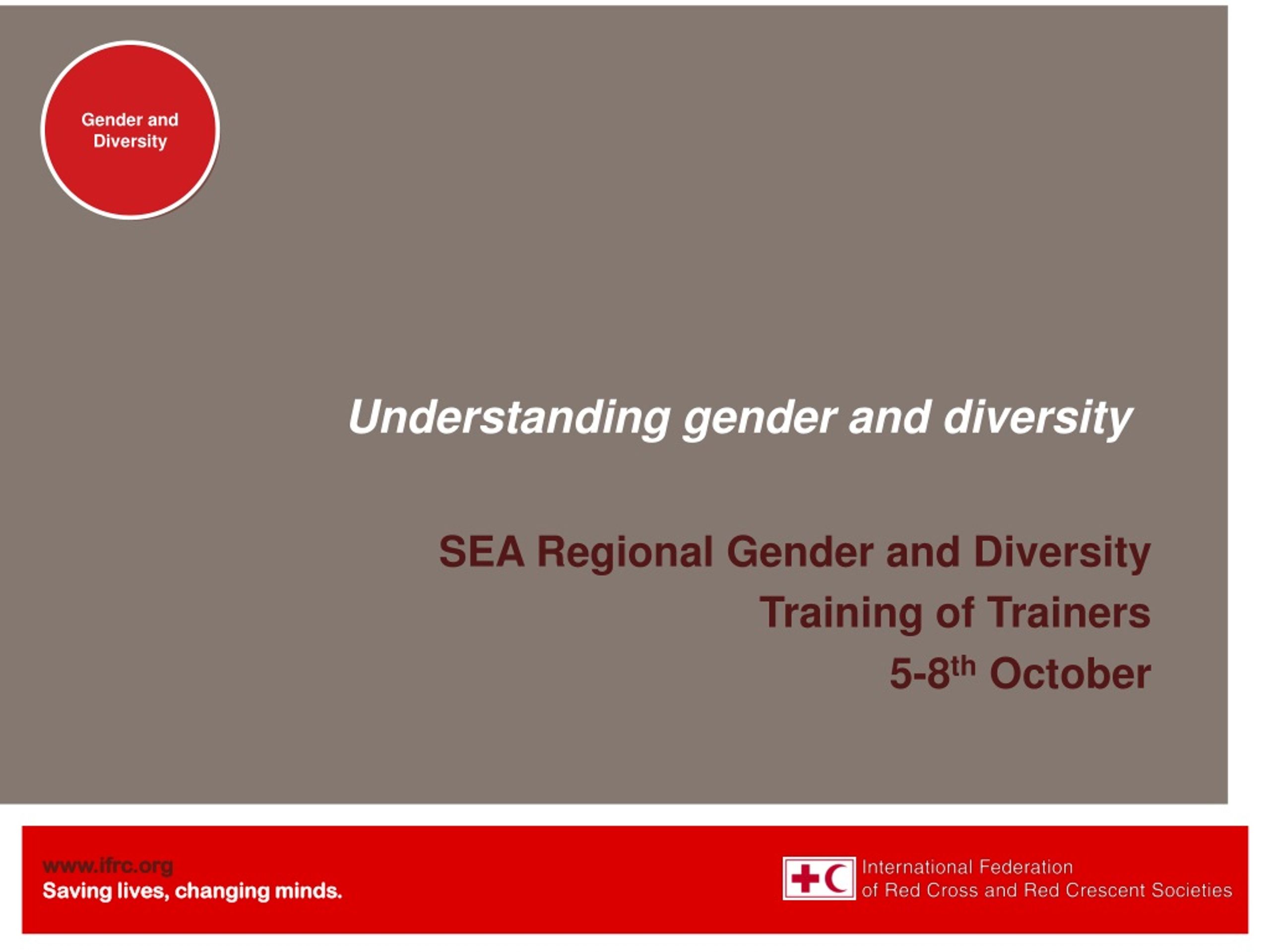 PPT - Gender and Diversity Training of Trainers Session PowerPoint ...
