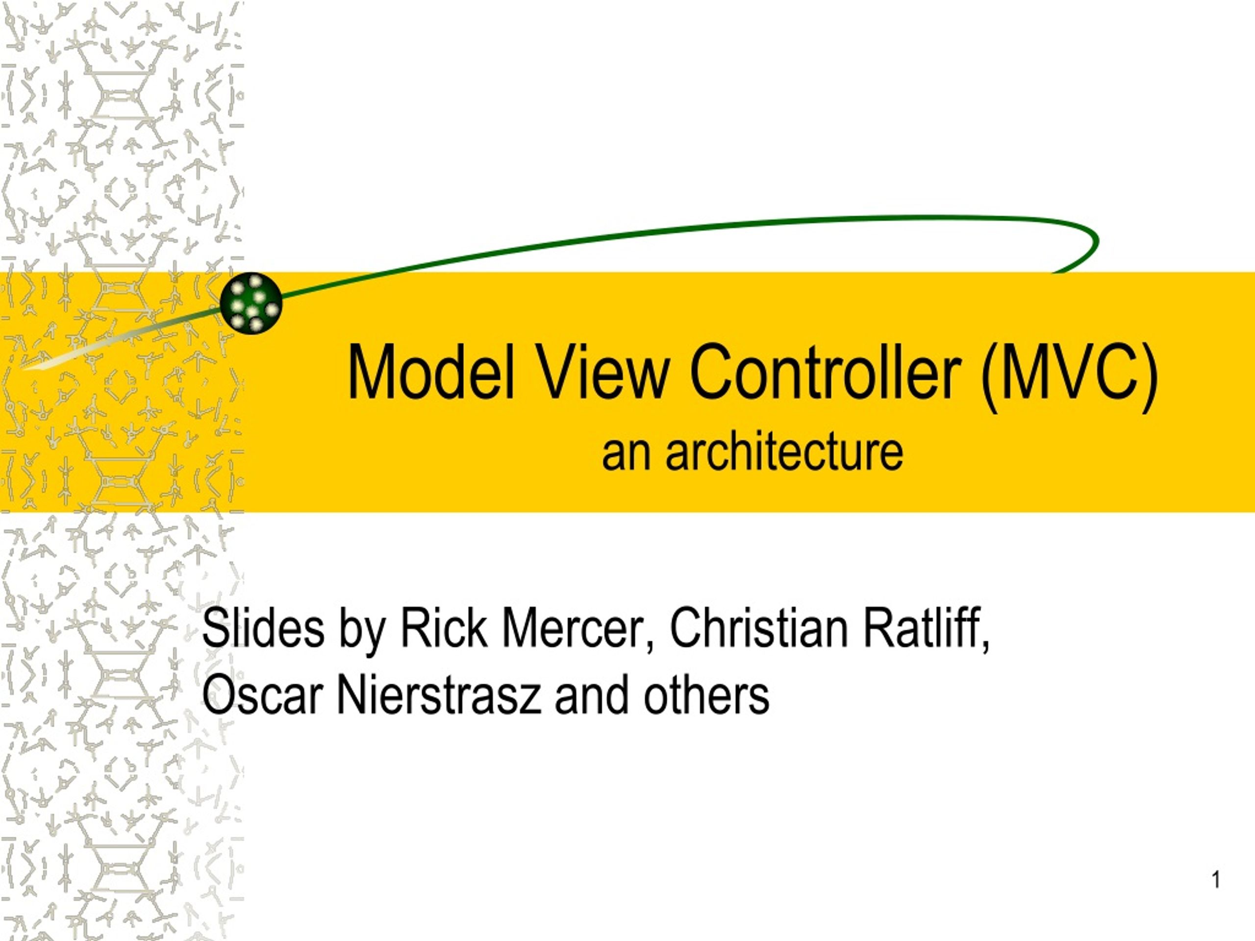PPT - Model View Controller (MVC) an architecture PowerPoint Presentation - ID:8998430