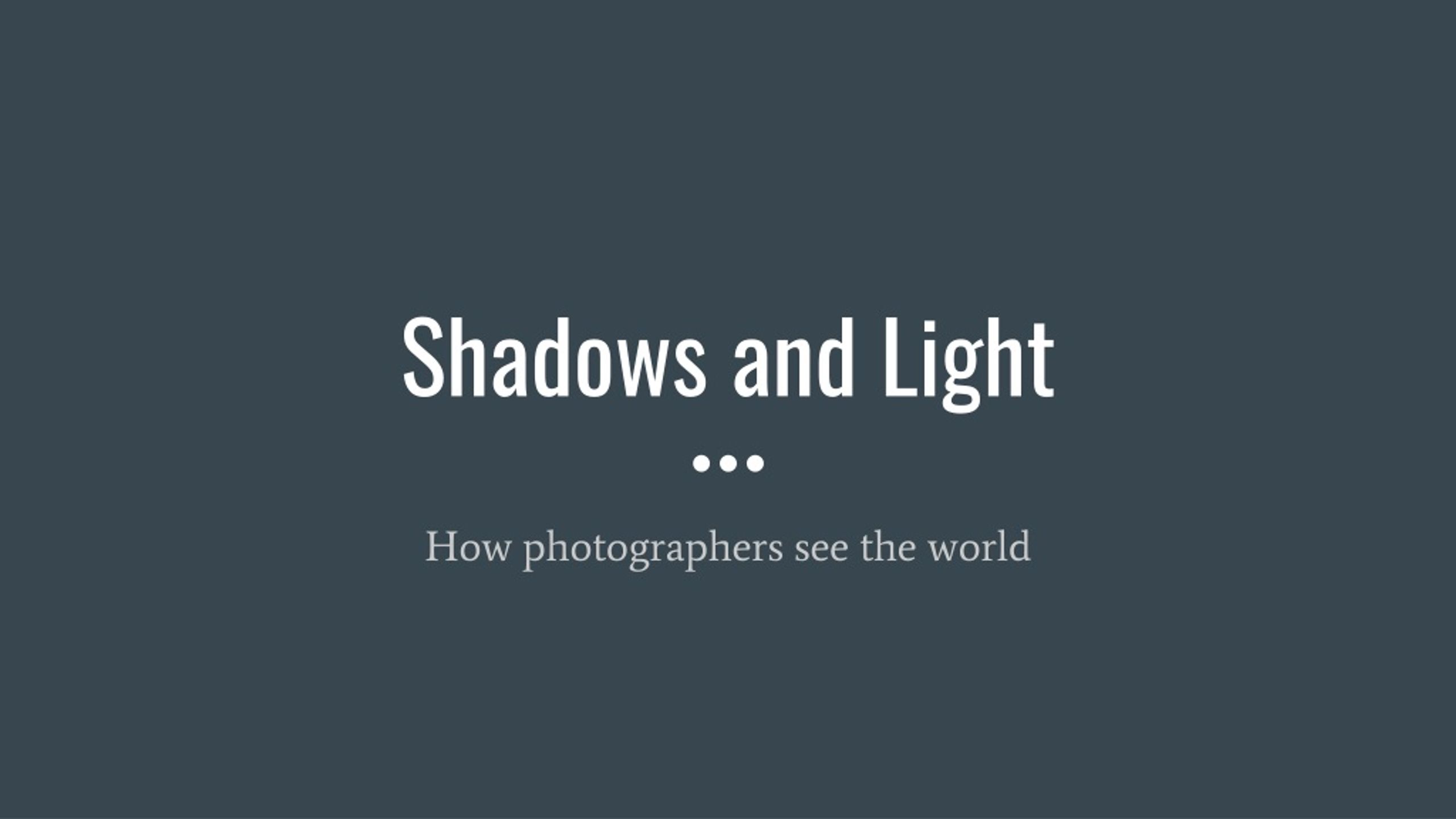 PPT - Mastering Shadows and Light in Photography PowerPoint ...