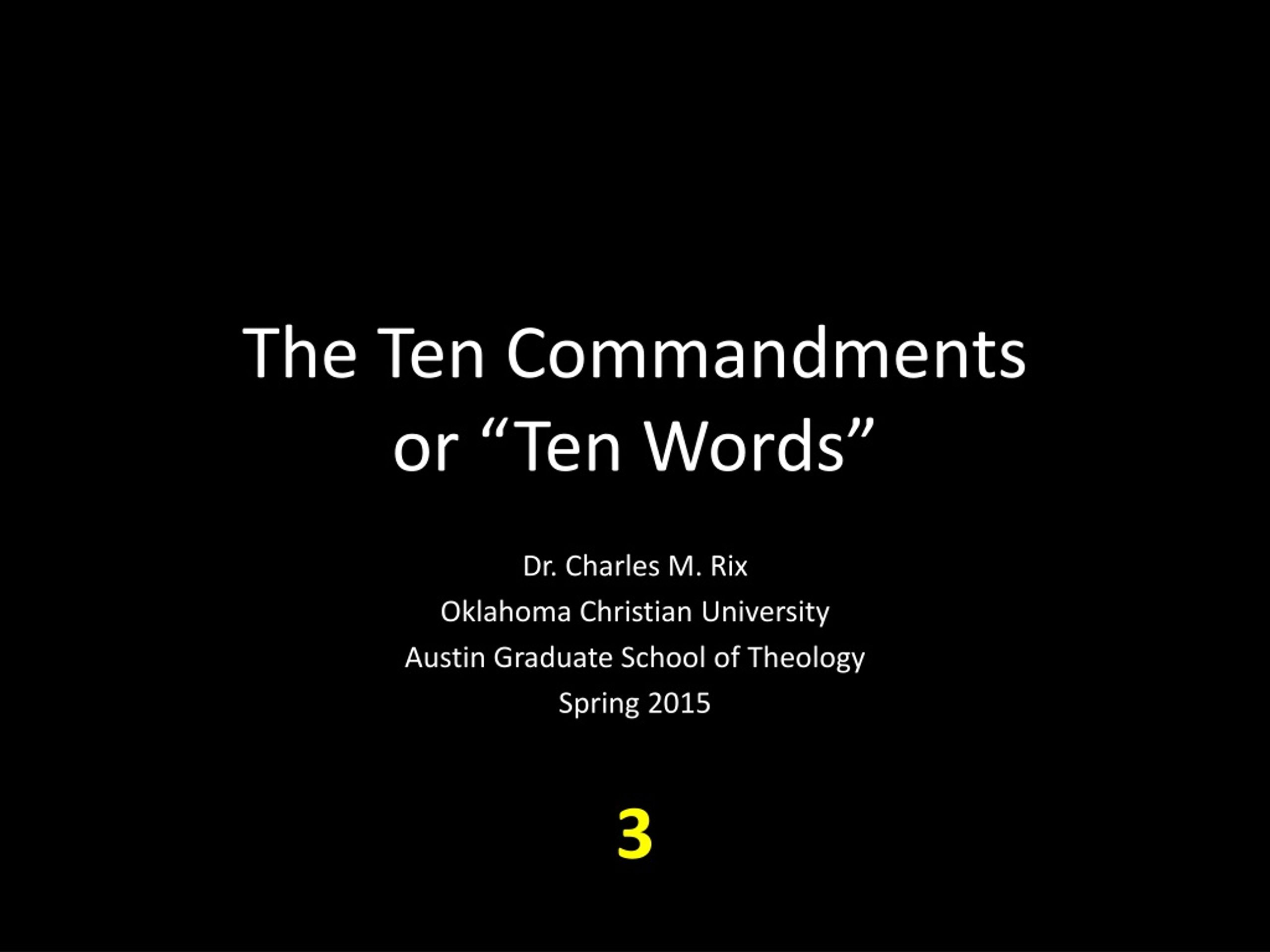 PPT - The Ten Commandments or “Ten Words” PowerPoint Presentation, free ...