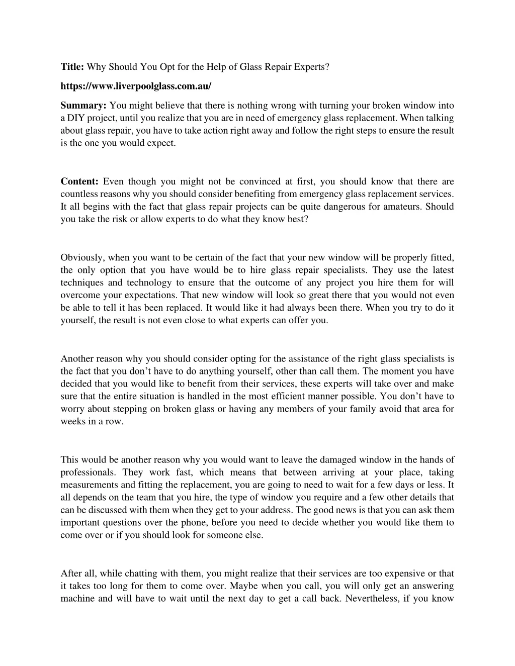 PPT - Why Should You Opt for the Help of Glass Repair Experts ... PPT - Why Should You Opt for the Help of Glass Repair Experts ...