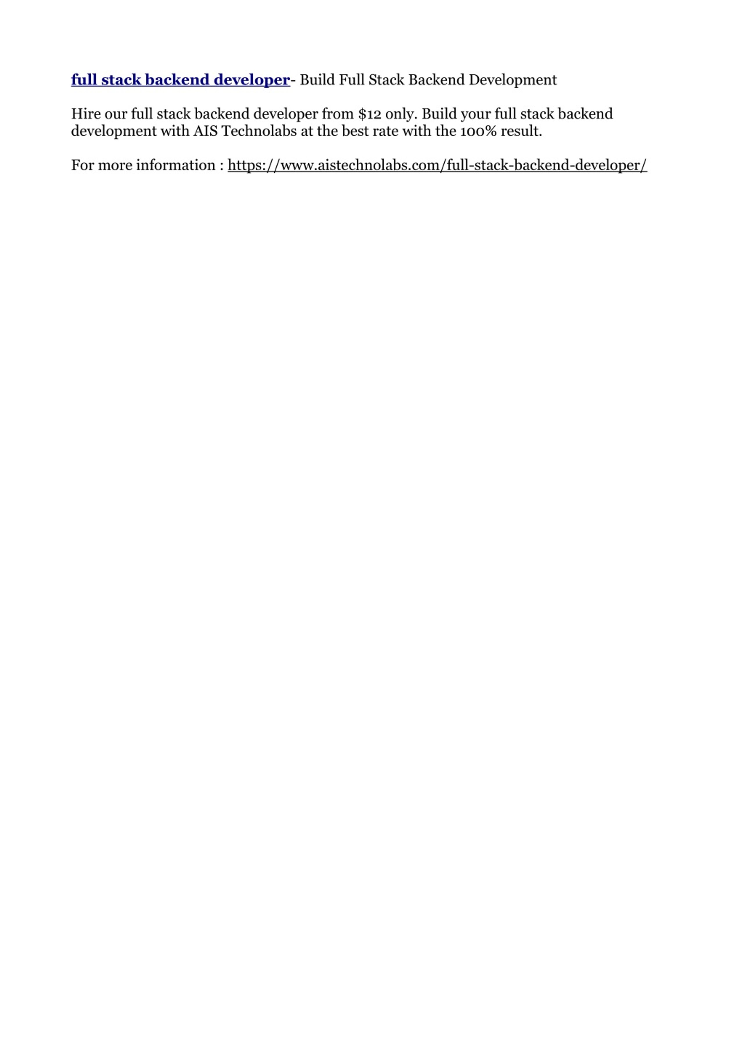 PPT - full stack backend developer- Build Full Stack Backend ...
