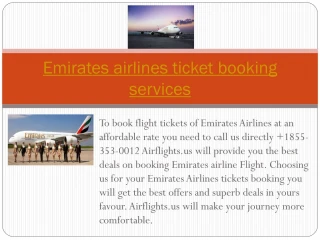 PPT - Emirates airlines, Emirates booking reference PowerPoint ...