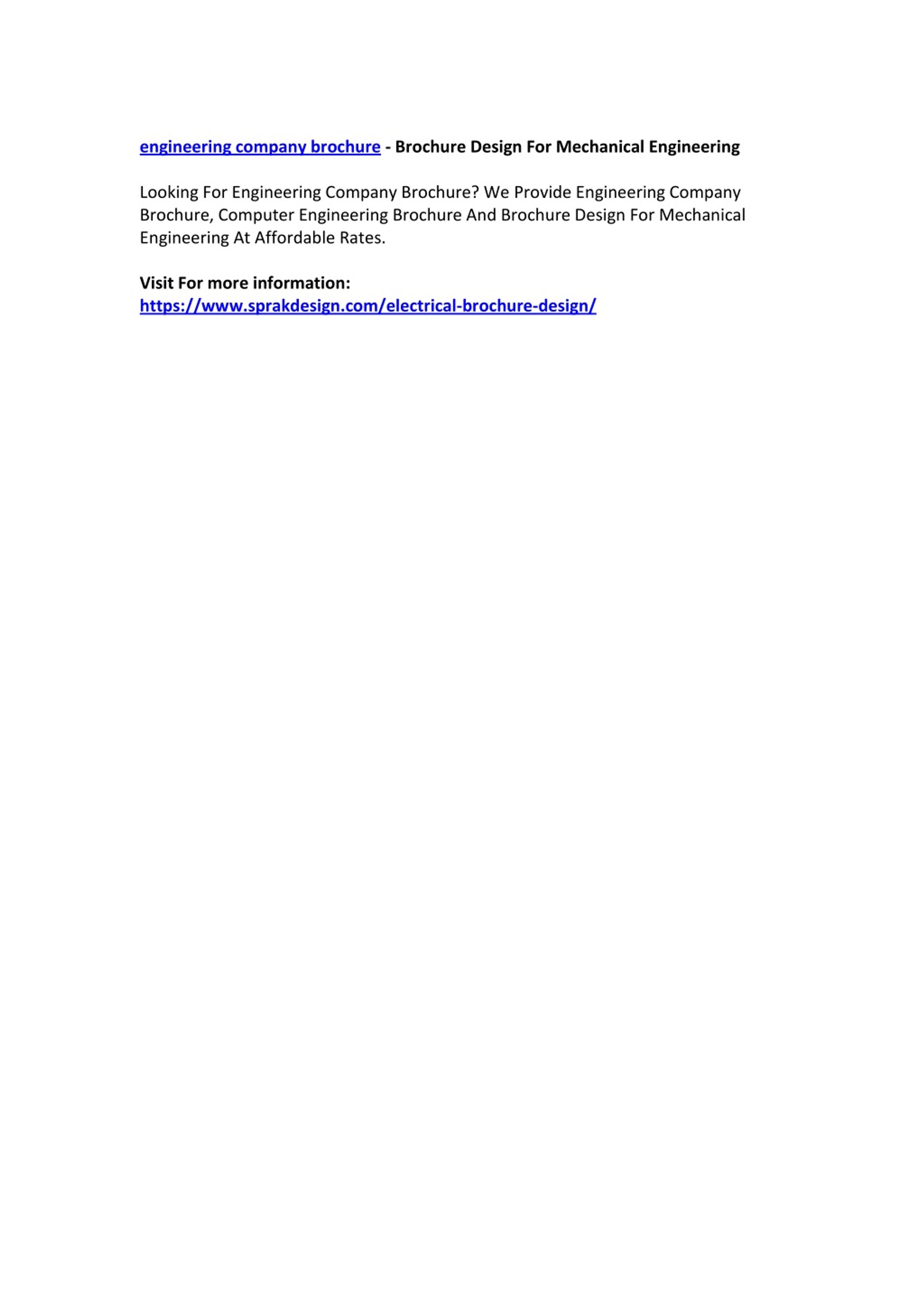 PPT - Engineering Company Brochure - Brochure Design For Mechanical ...