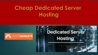 PPT - 5 Advantages of Having a Cheap Dedicated Server Hosting ...