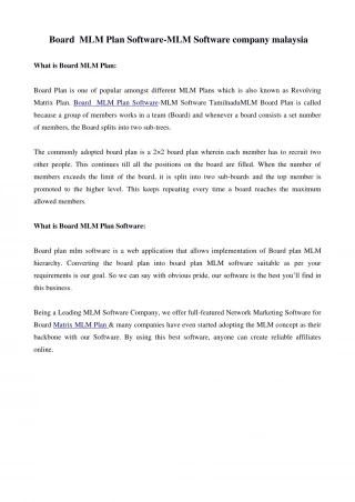 PPT - Board Plan MLM Software | Board MLM Compensation Plan Calculation ...