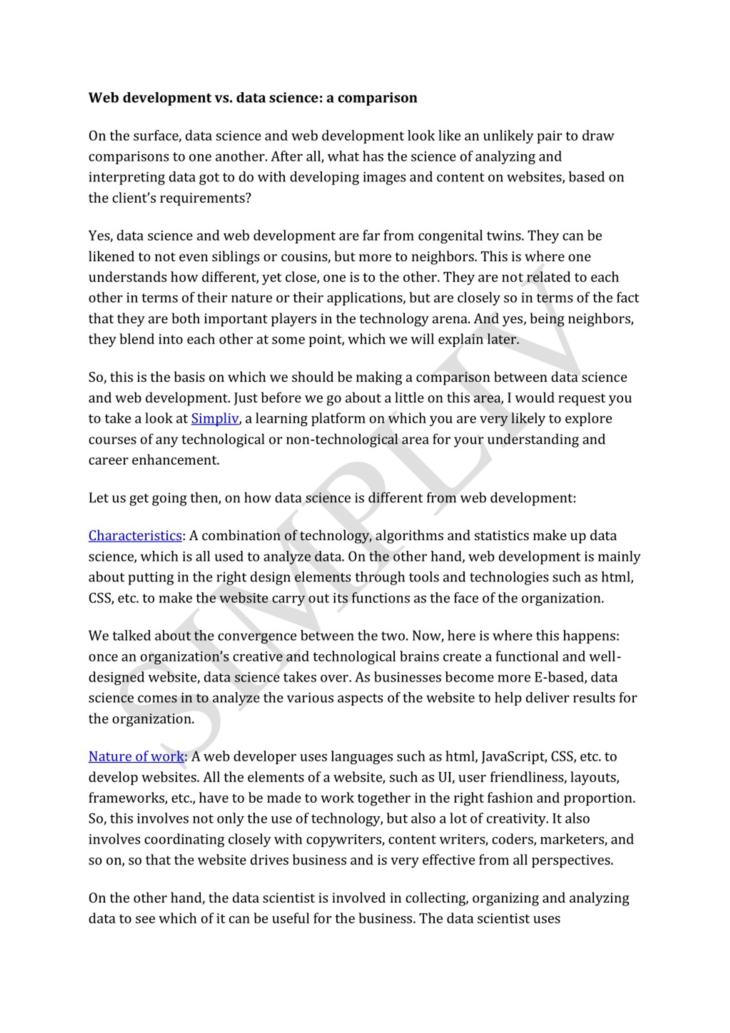 PPT - Data Science vs Web Development PowerPoint Presentation, free ...