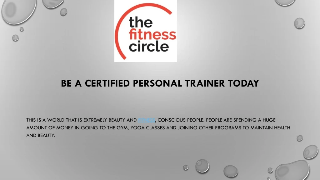 PPT - Fitness trainer courses PowerPoint Presentation, free download ...