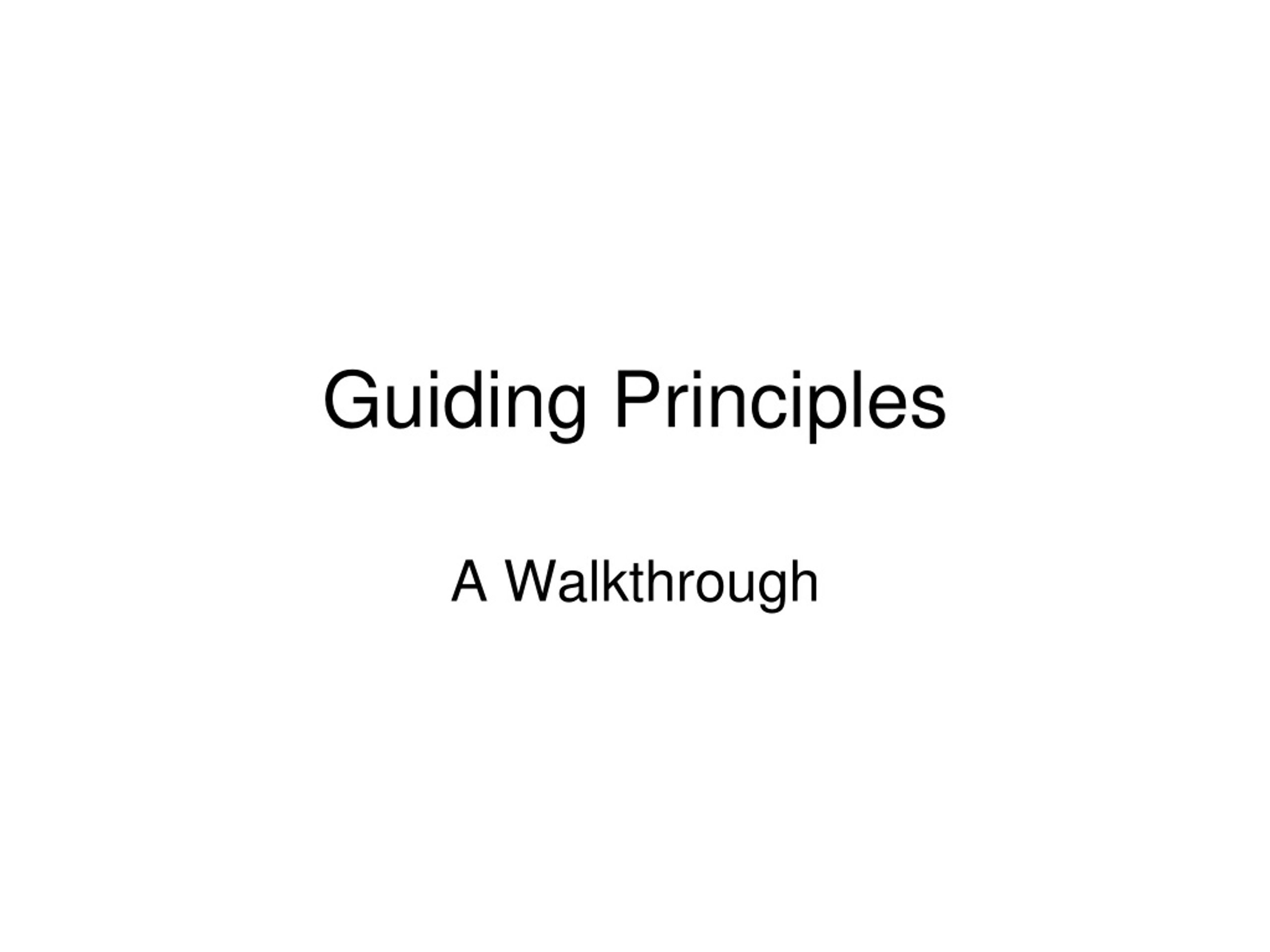 PPT - Guiding Principles PowerPoint Presentation, free download - ID:905692