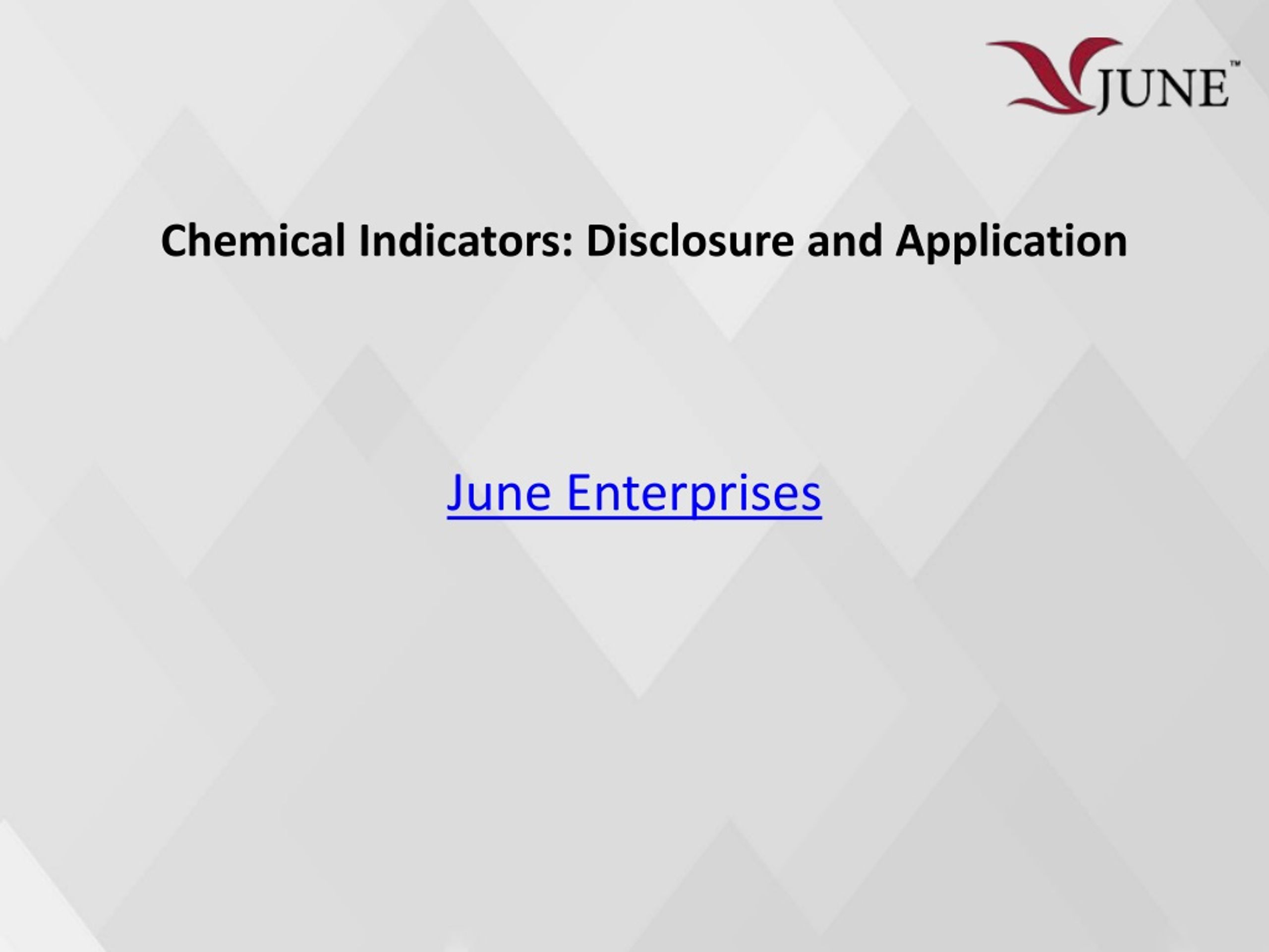 PPT - Chemical Indicators: Disclosure and Application PowerPoint ...