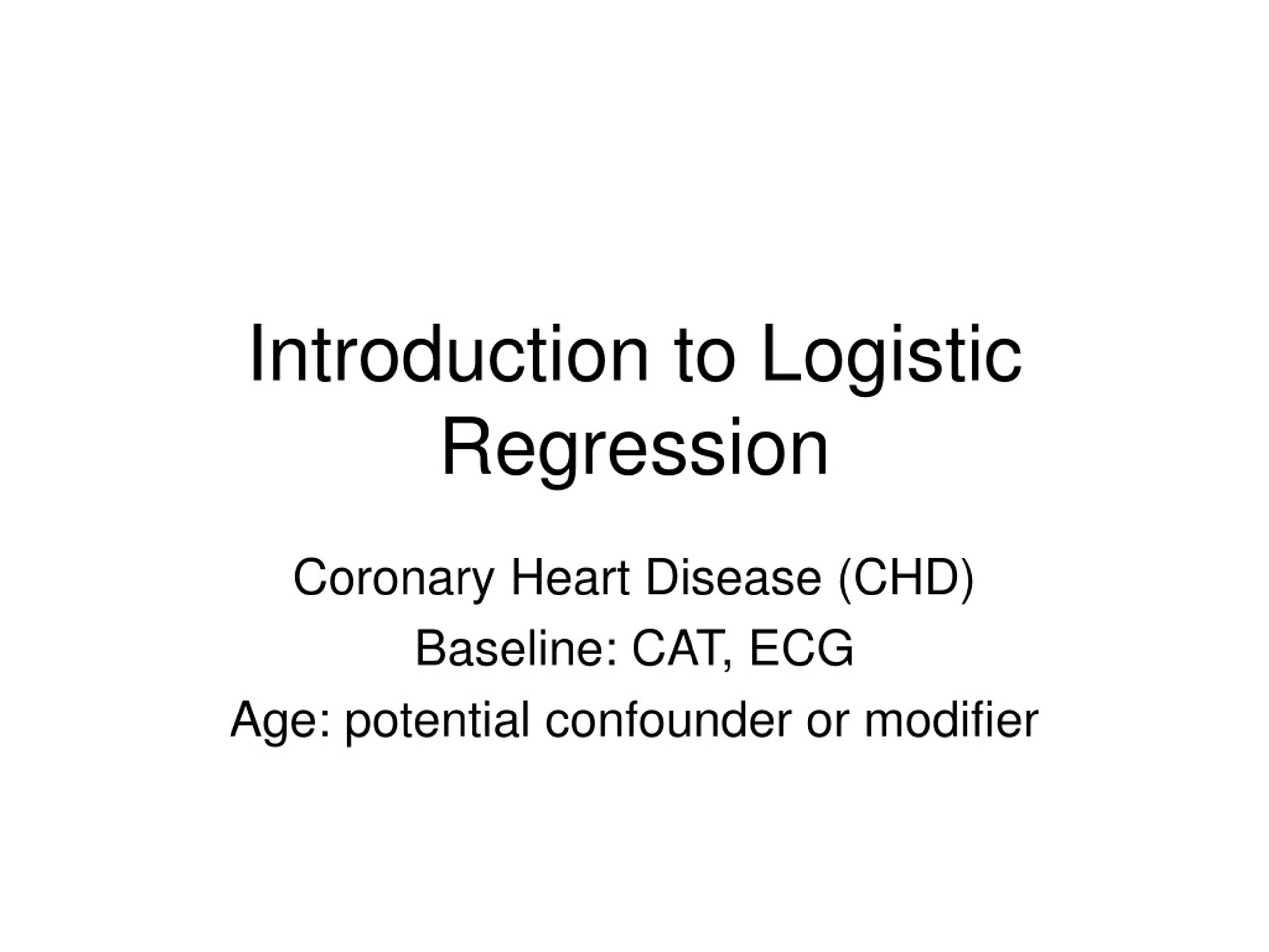 PPT - Introduction to Logistic Regression PowerPoint Presentation, free ...