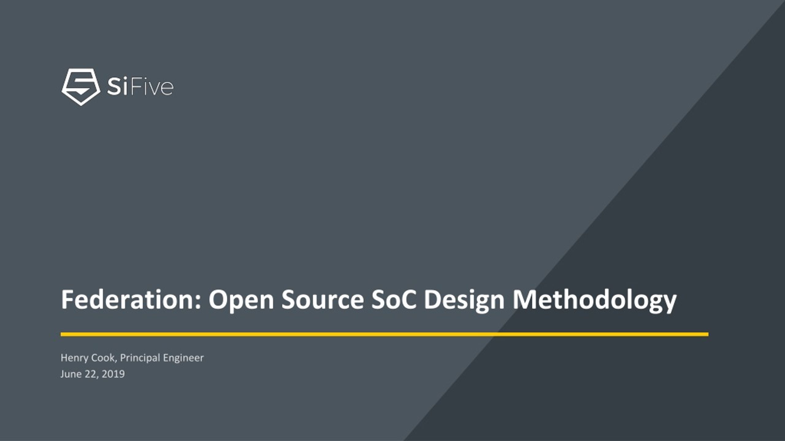 PPT - Federation: Open Source SoC Design Methodology PowerPoint ...