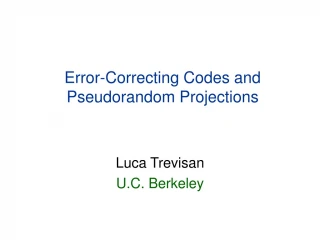 PPT - Cryptanalysis Lecture 10 : Error Correcting Codes PowerPoint Presentation - ID:1157530