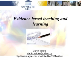 PPT - Evidence-Based Teaching PowerPoint Presentation, free download ...