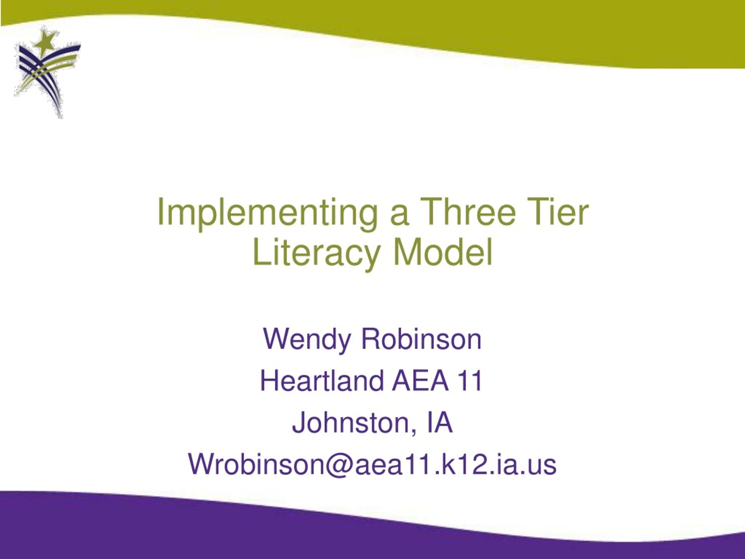 PPT - Implementing a Three Tier Literacy Model PowerPoint Presentation ...
