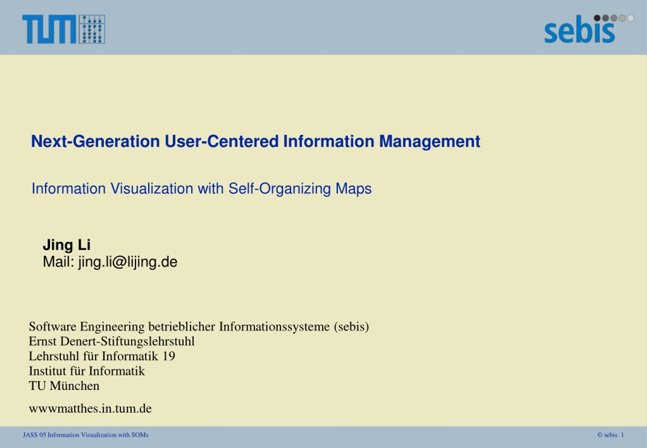 PPT - Information Visualization with Self-Organizing Maps PowerPoint ...