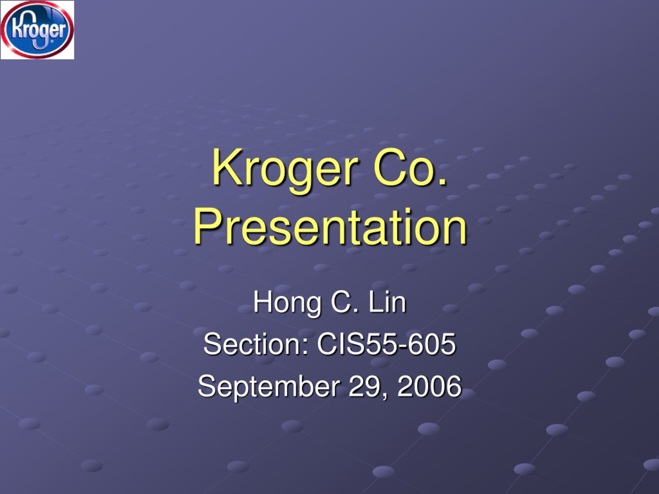 PPT - Kroger Co: Empowering Supplier Diversity and Community Support ...