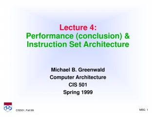 PPT - Lecture 4 Instruction Set Architecture PowerPoint Presentation ...